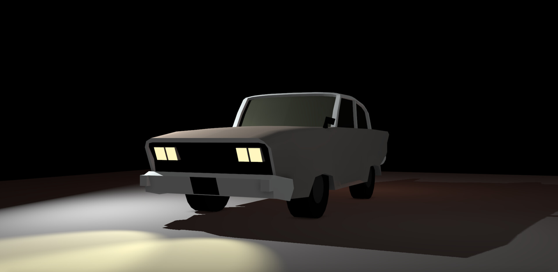 ArtStation - Low Poly Old Muscle Car