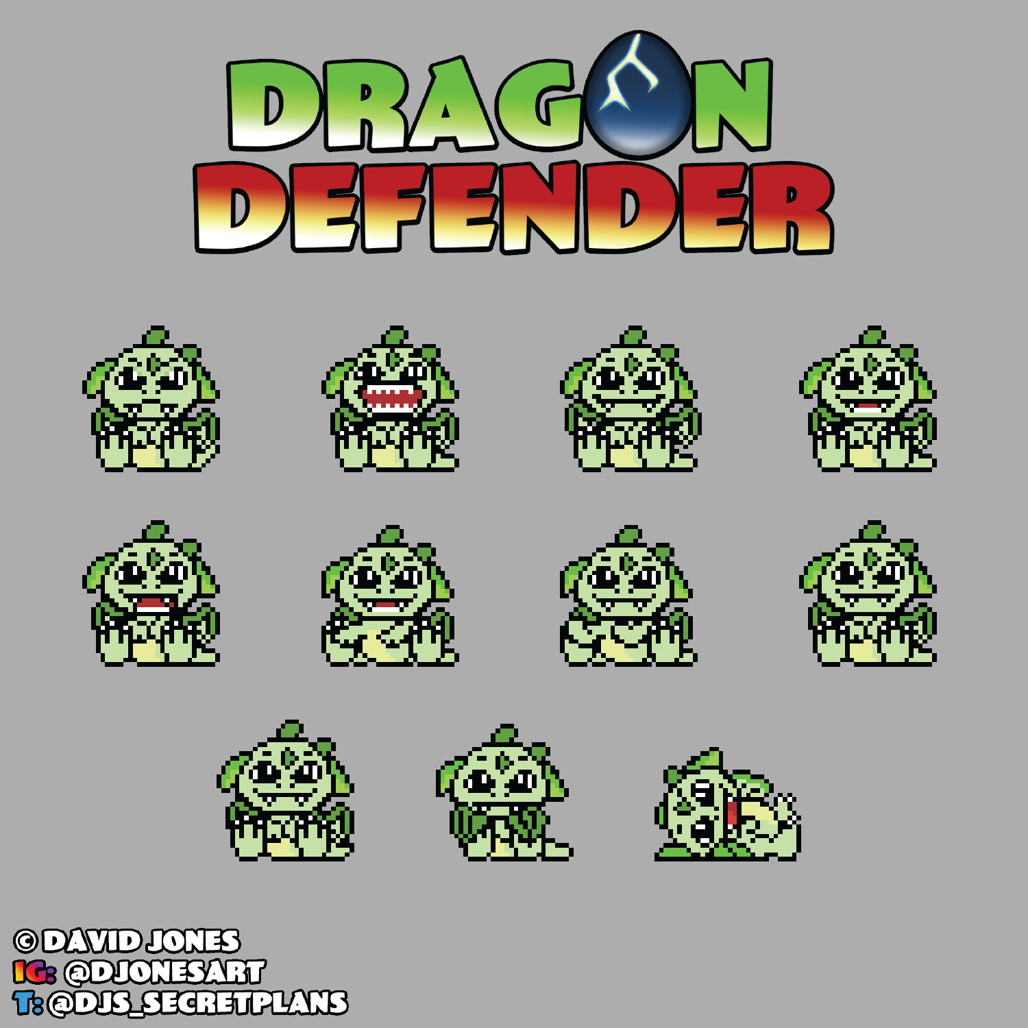 David Jones - Dragon Defender: Baby Dragon Sprite Sheet