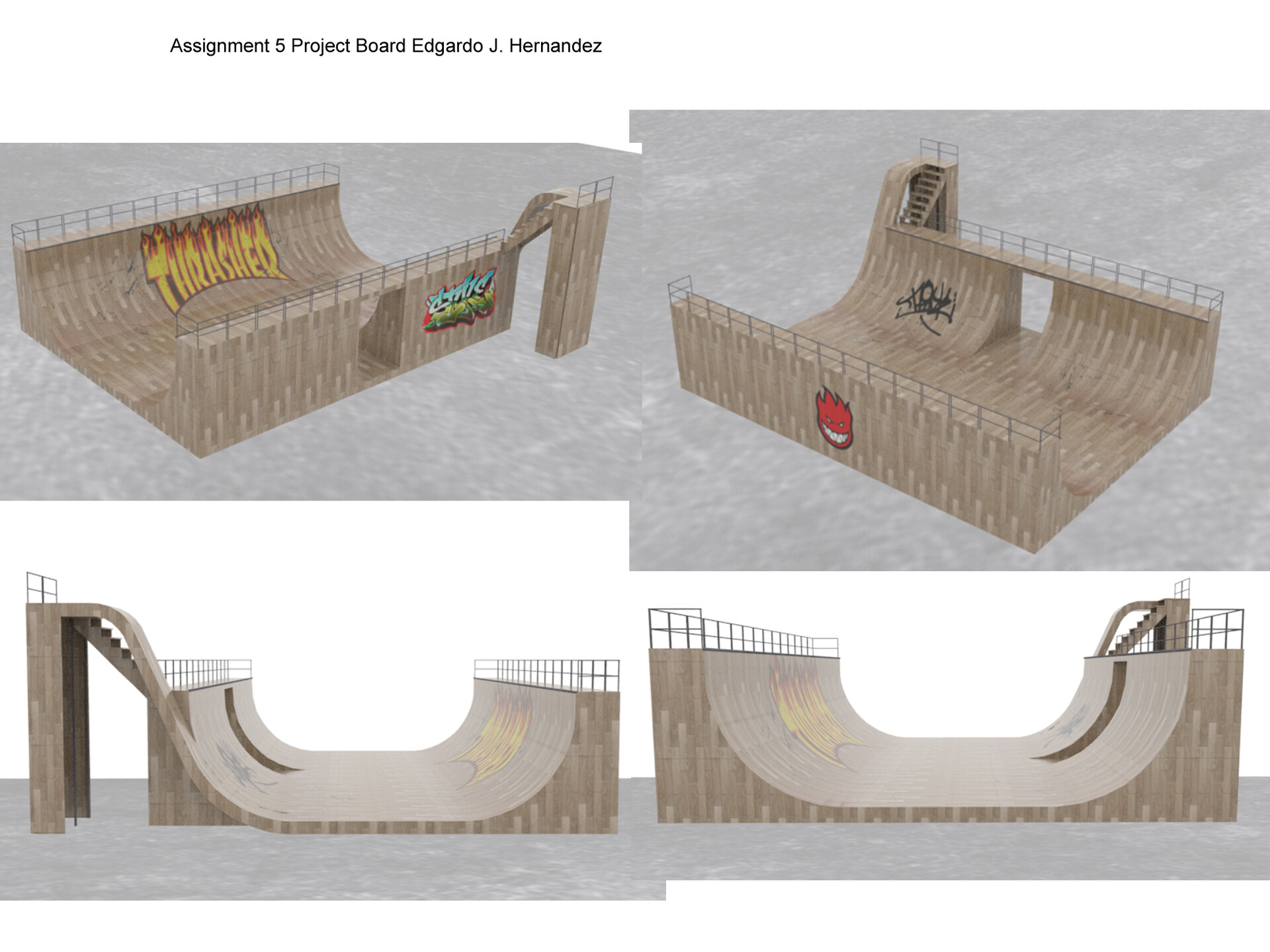 ArtStation - Skateboard Ramp