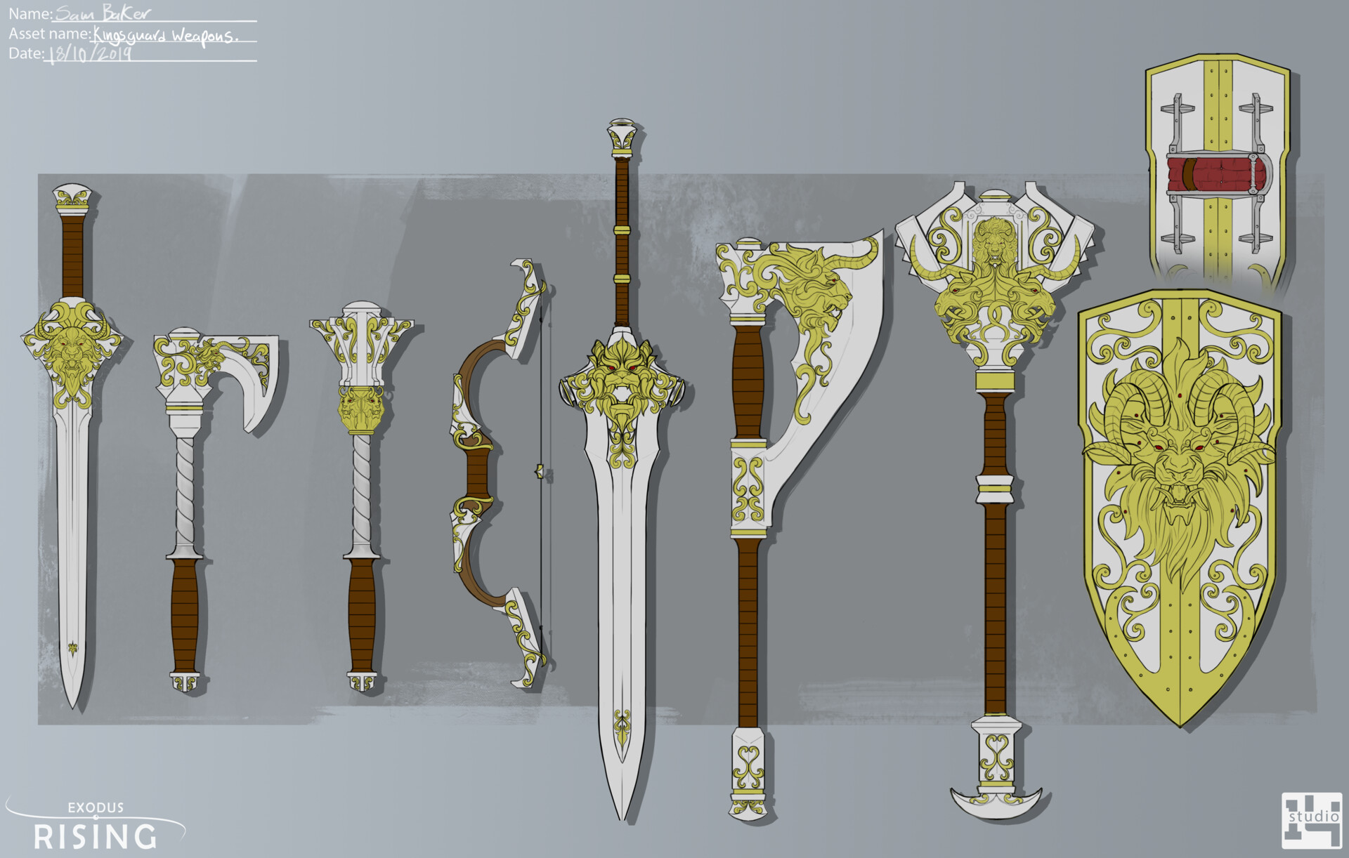 ArtStation - Knights of Vah-Rin weapons concept art