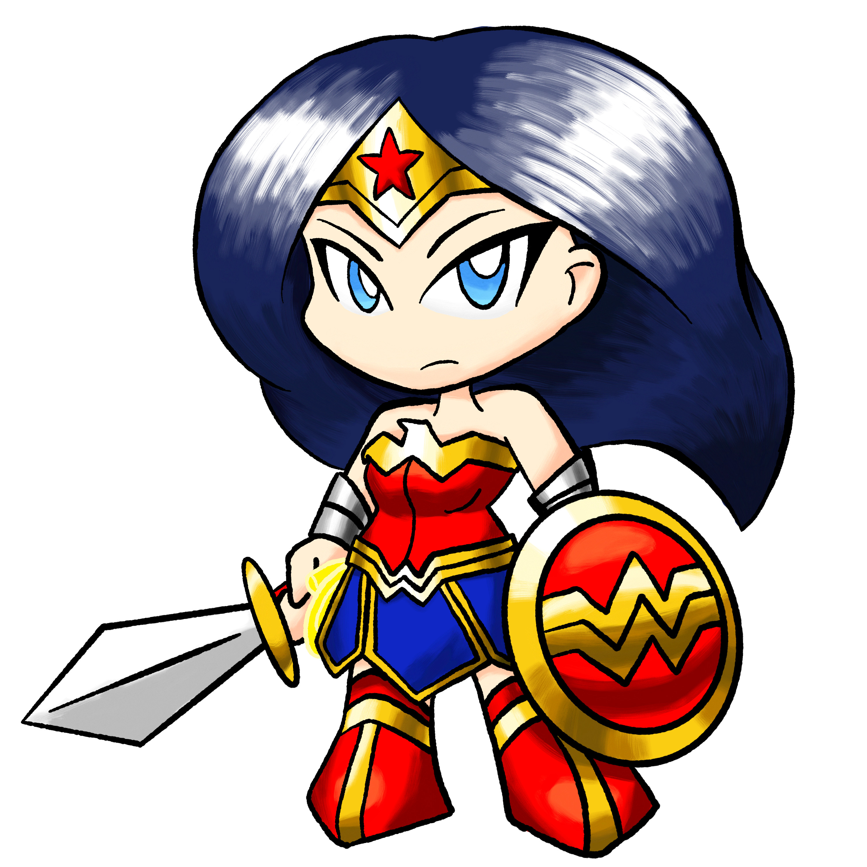How To Draw Chibi Wonder Woman