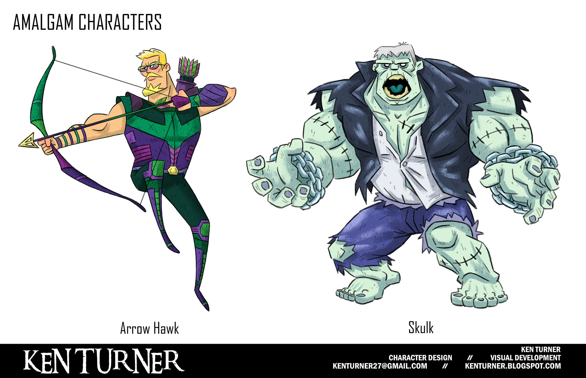 Ken Turner - Amalgam - character designs