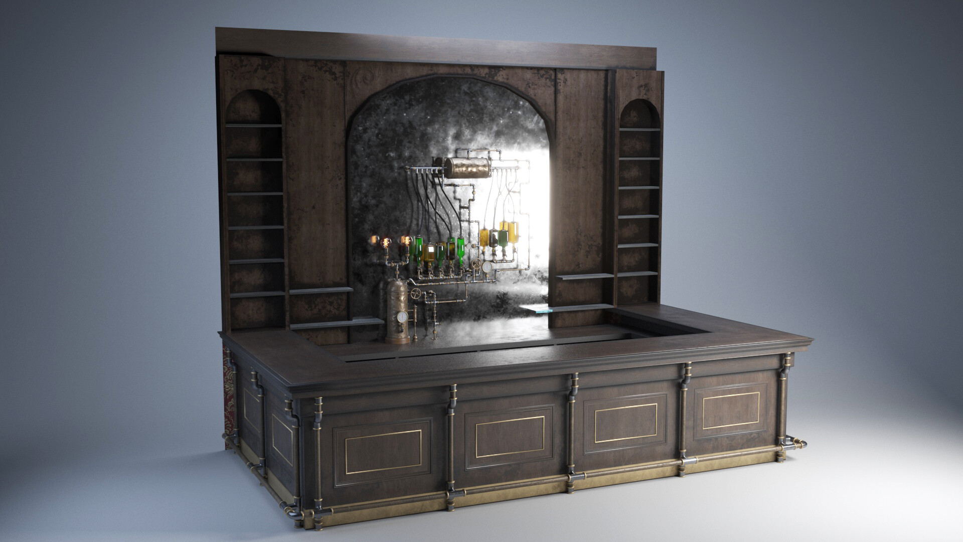 ArtStation - Steampunk Bar Counter