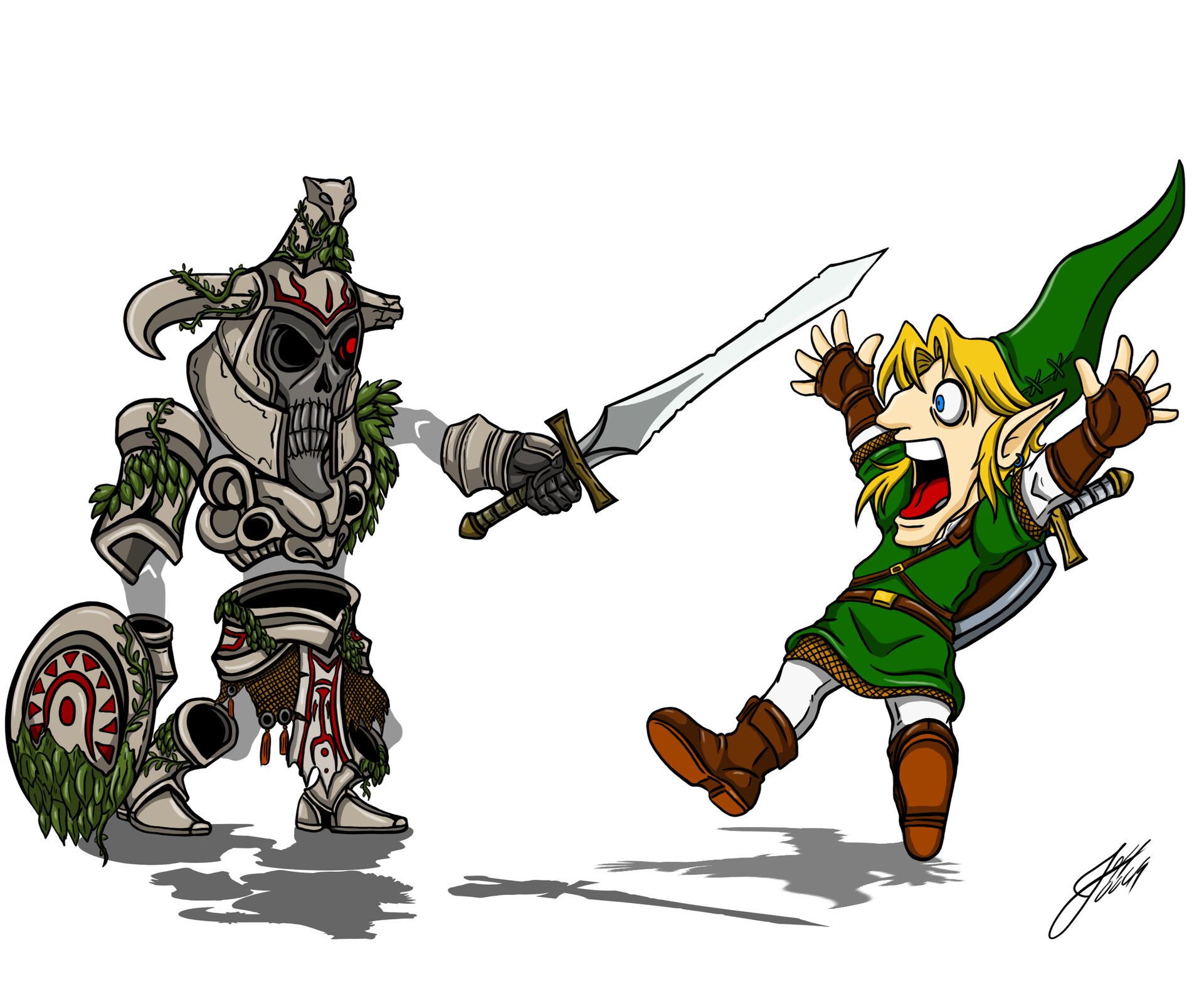 ArtStation - Hero's Shade and Link (Metal Slug style)