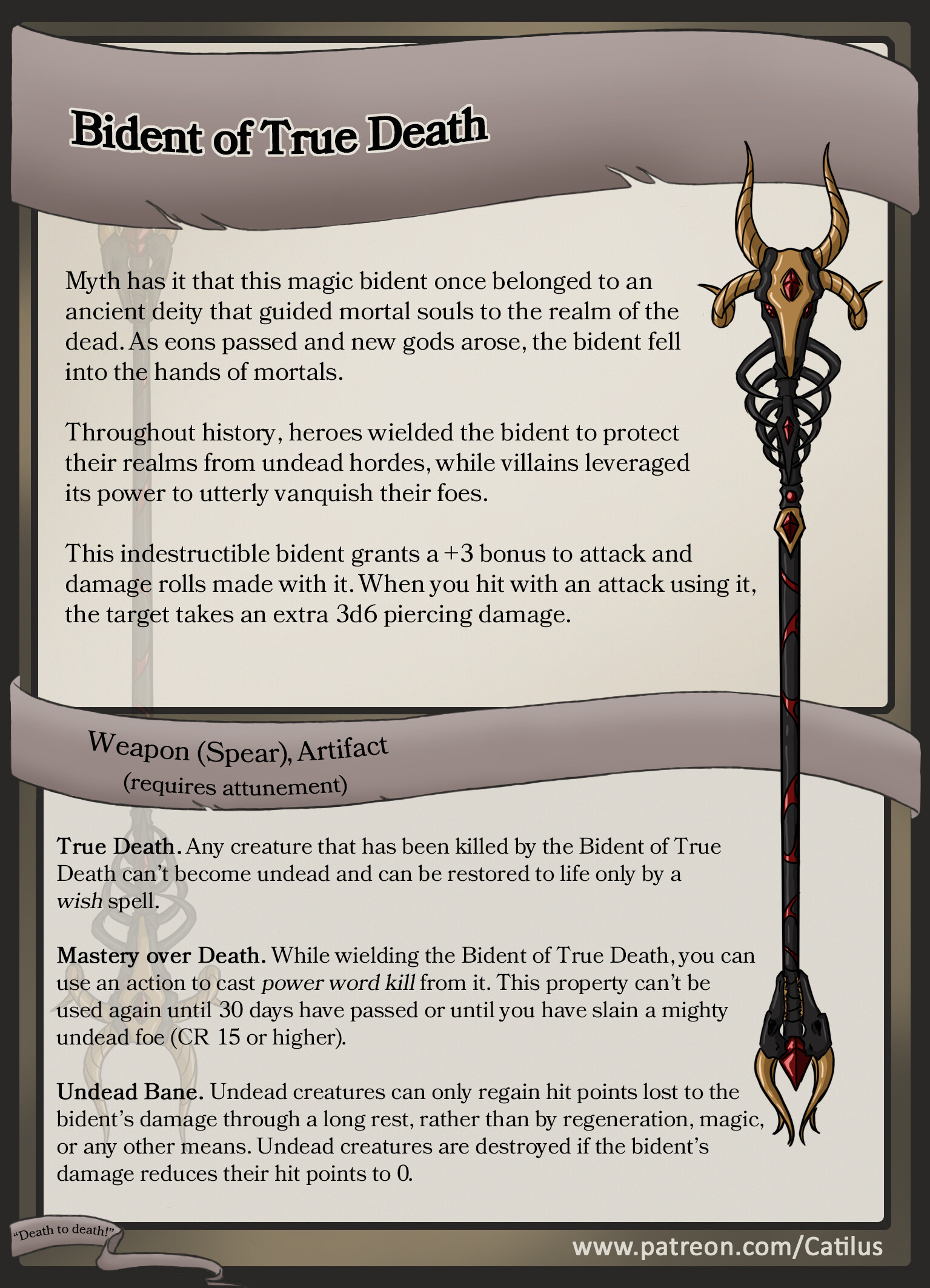 ArtStation - Bident of True Death – D&D Artifact