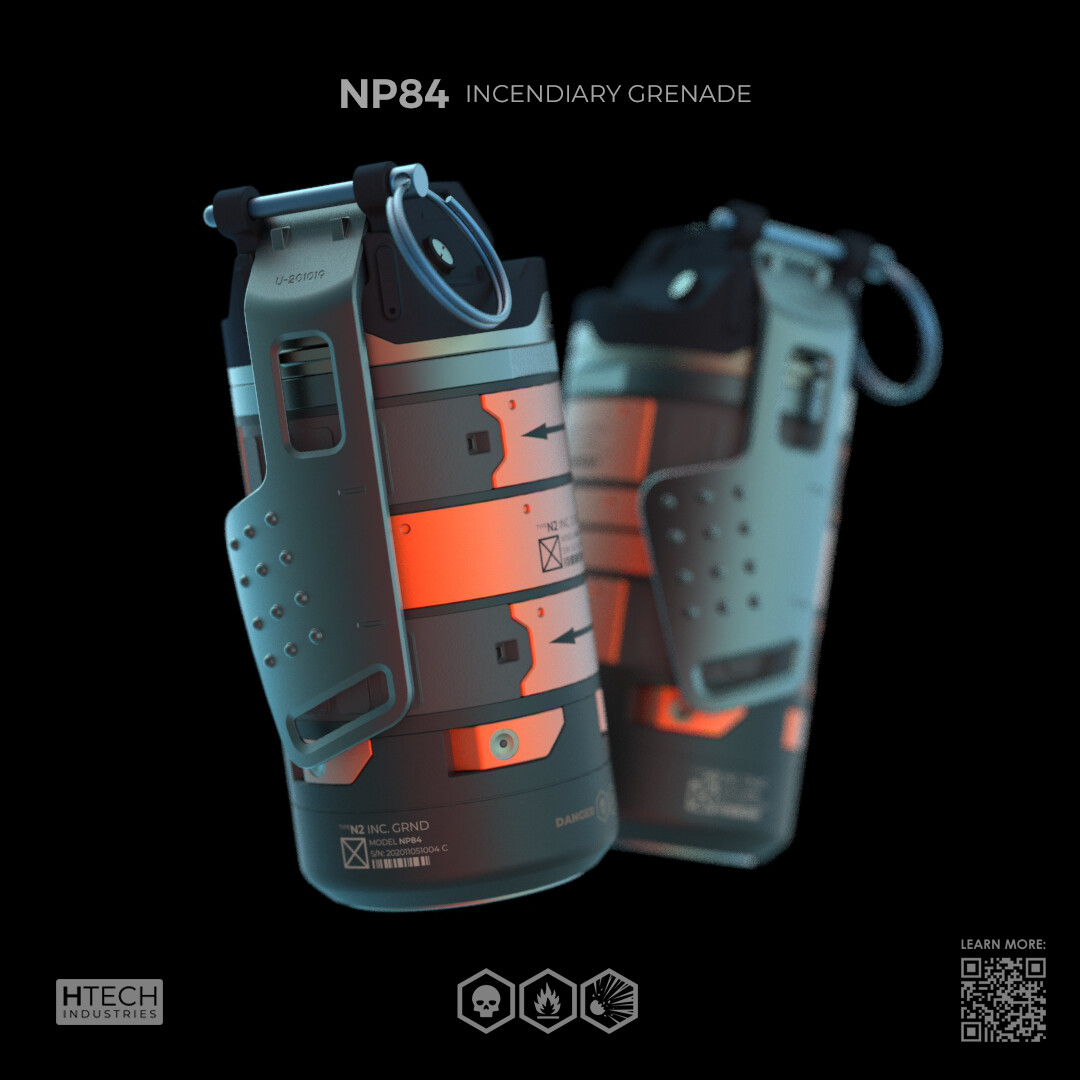 ArtStation - NP84 incendiary grenade