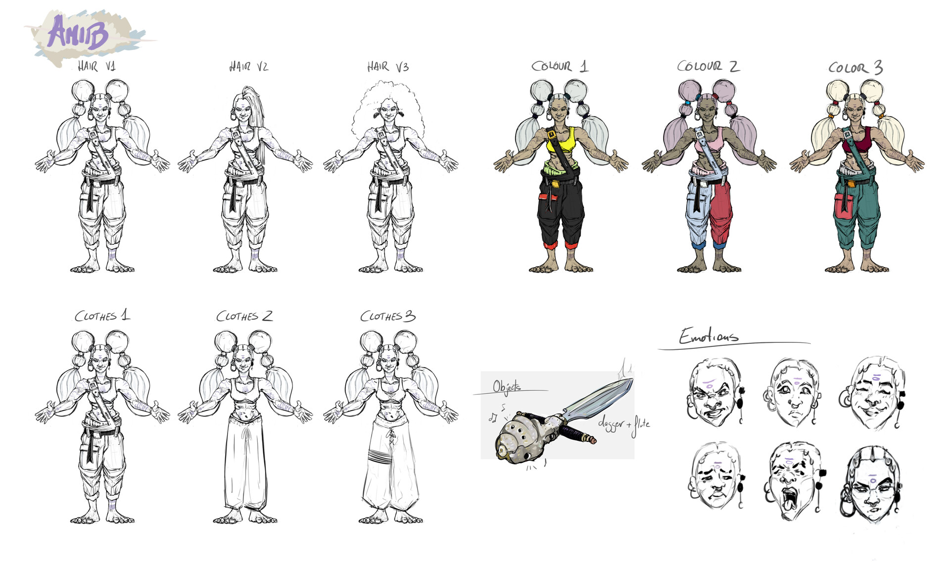 ArtStation - Different images from a Character Design process