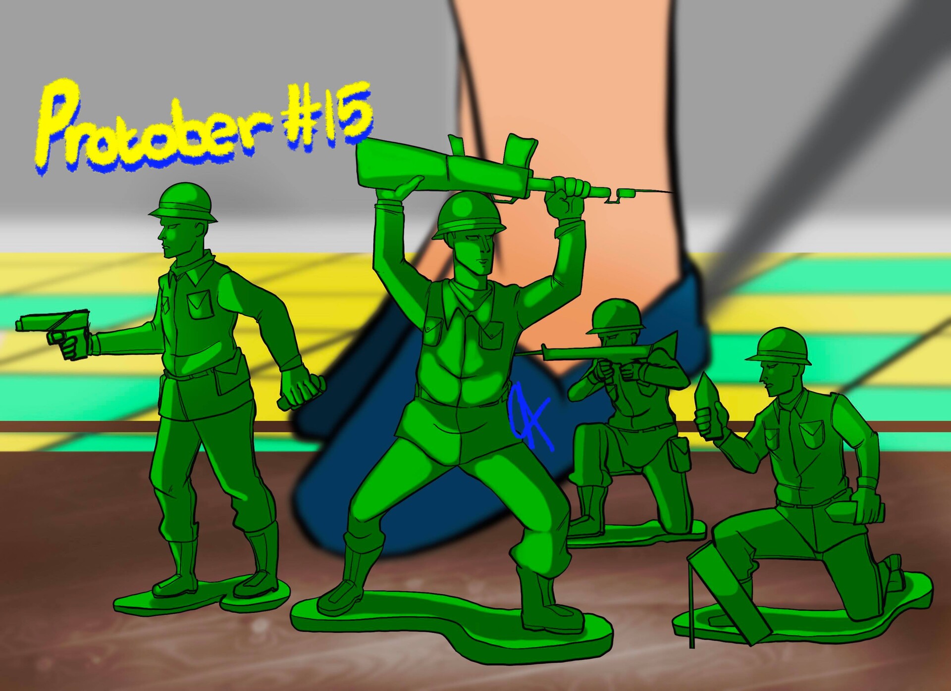 ArtStation - Protober #15 Soldiers from toy story