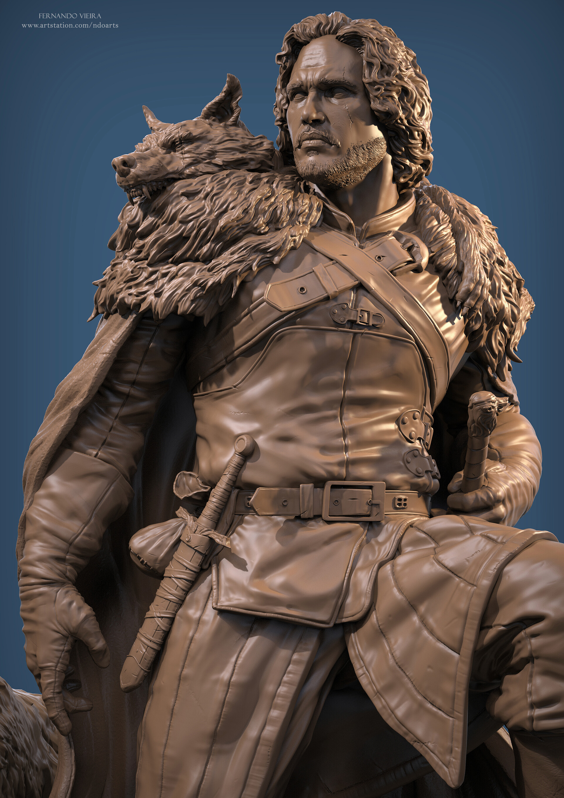 ArtStation - Jon Snow (miniature)