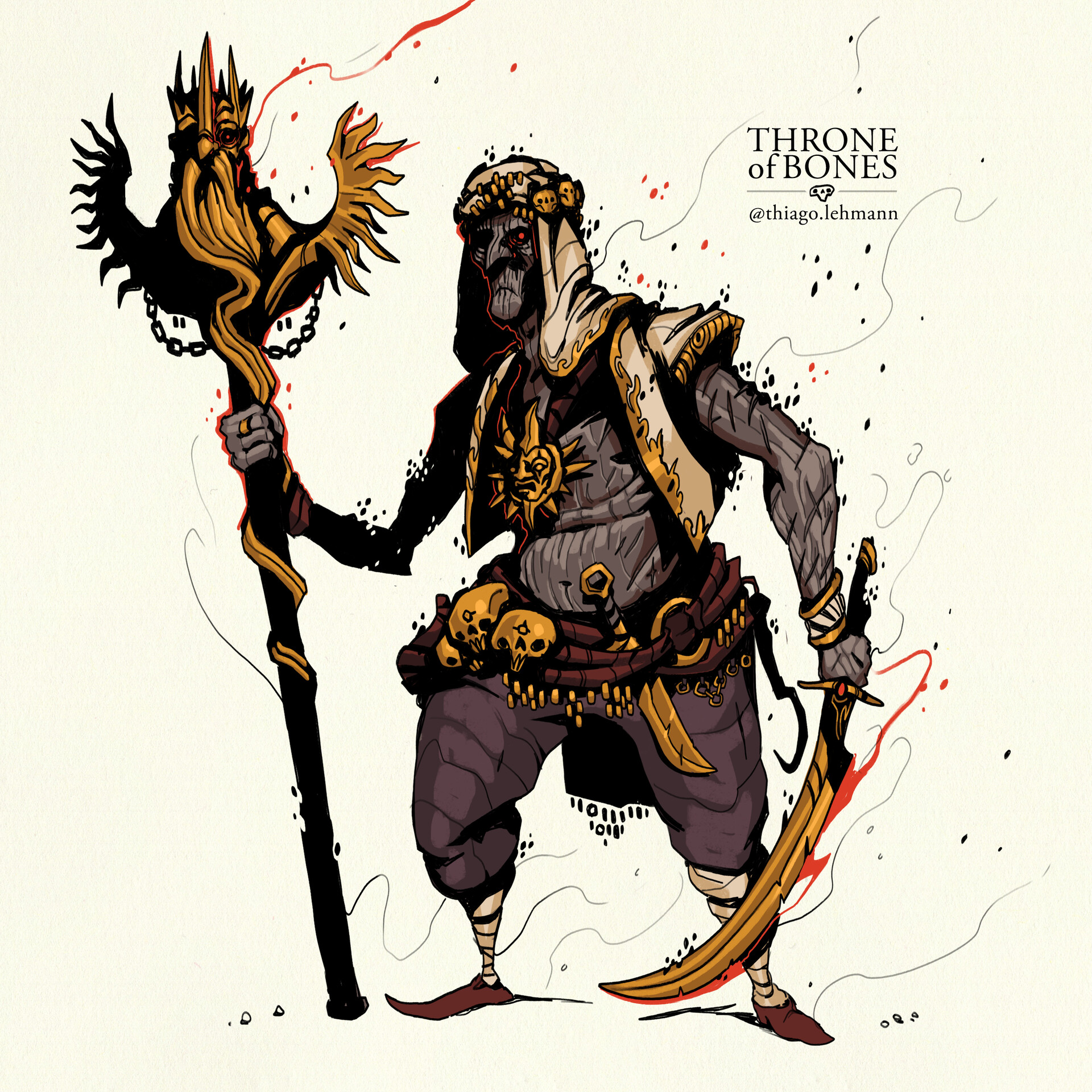 ArtStation - Throne of Bones - Staff of Kings