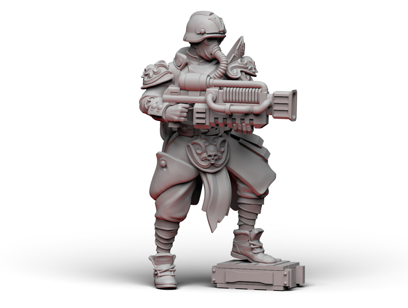 ArtStation - Flamethrower with weapon and head options