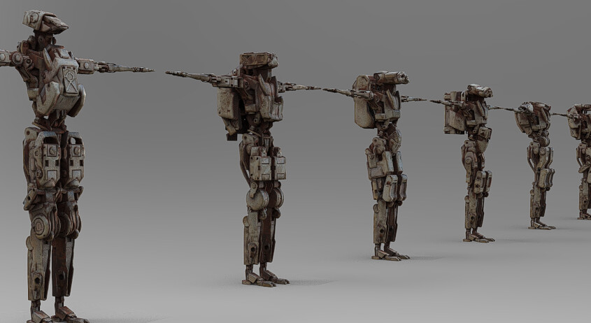 ArtStation - Automated junk bot revolutionaries