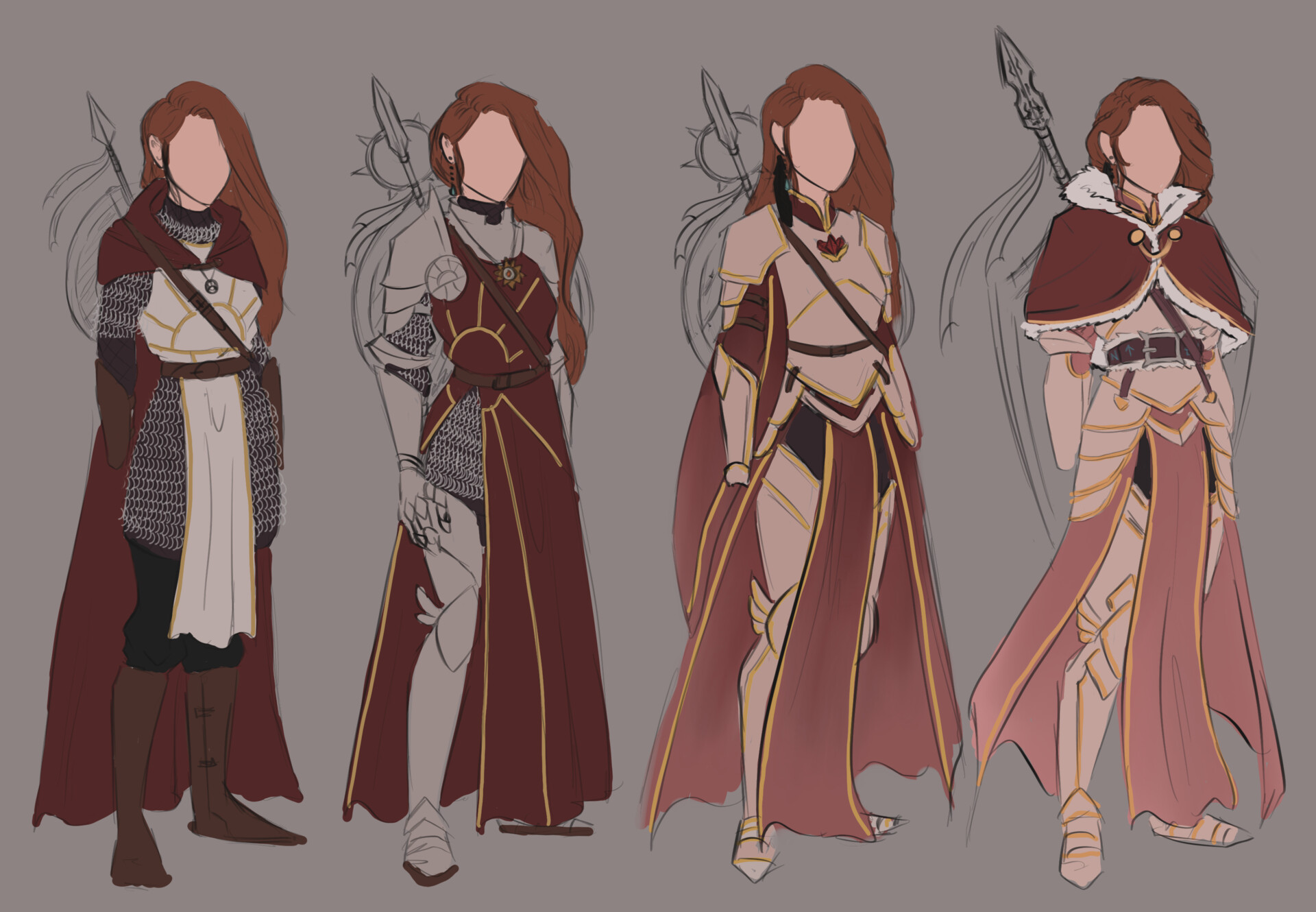 ArtStation - Elenya Armor Progression Concepts