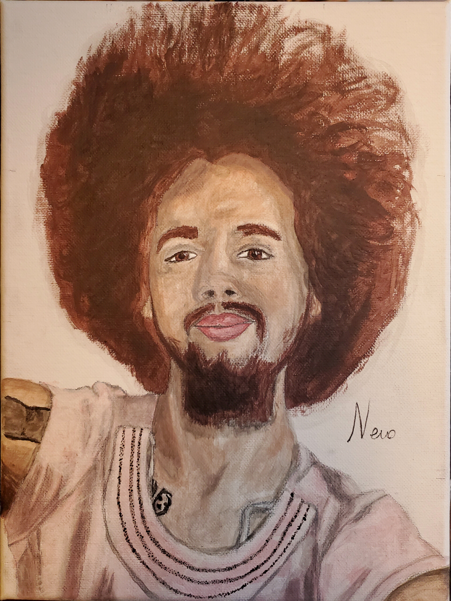 ArtStation - Self Portrait 3, Acrylic