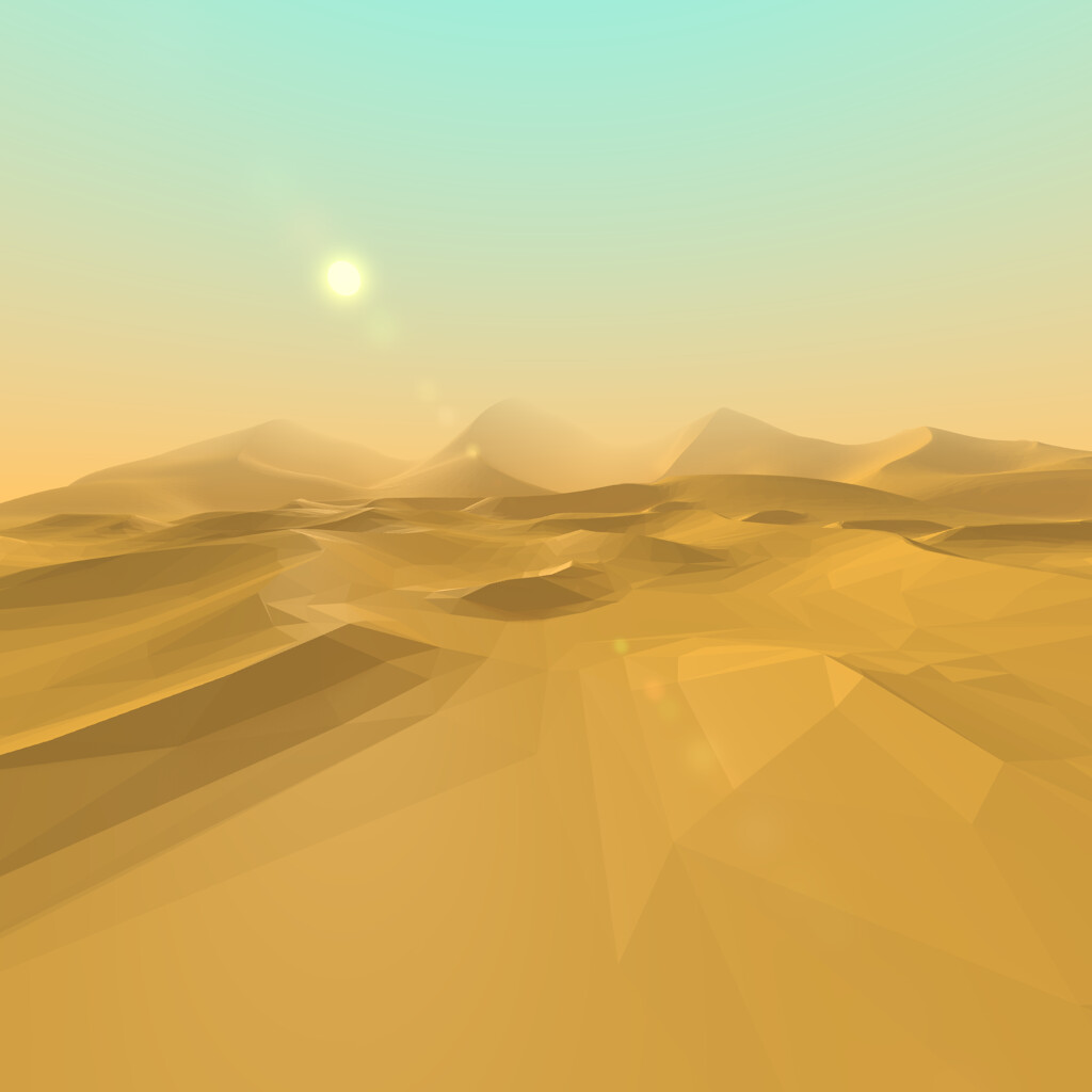 ArtStation - Low poly desert landscape