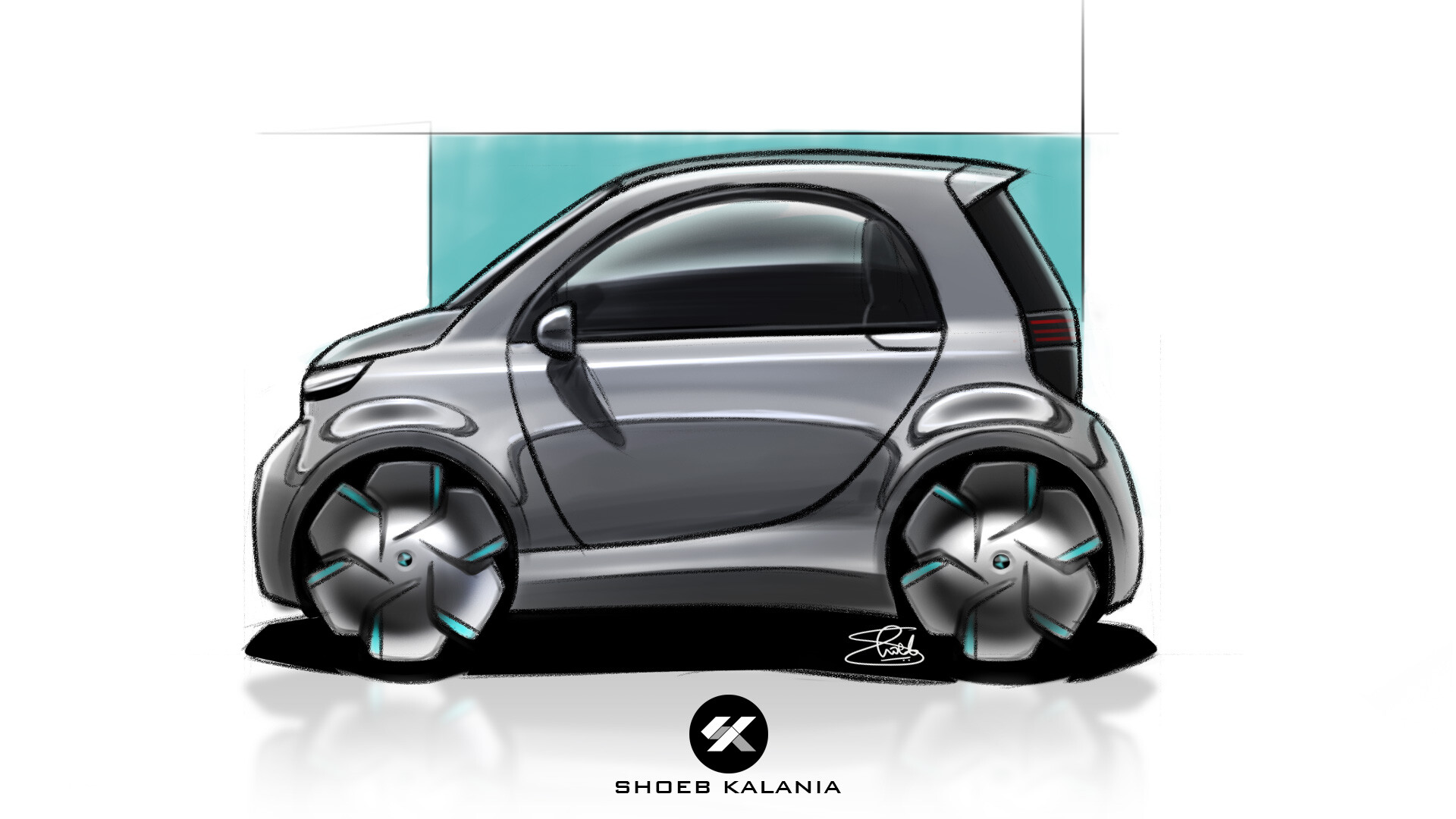 ArtStation - Electric Micro Car Sketch and Render