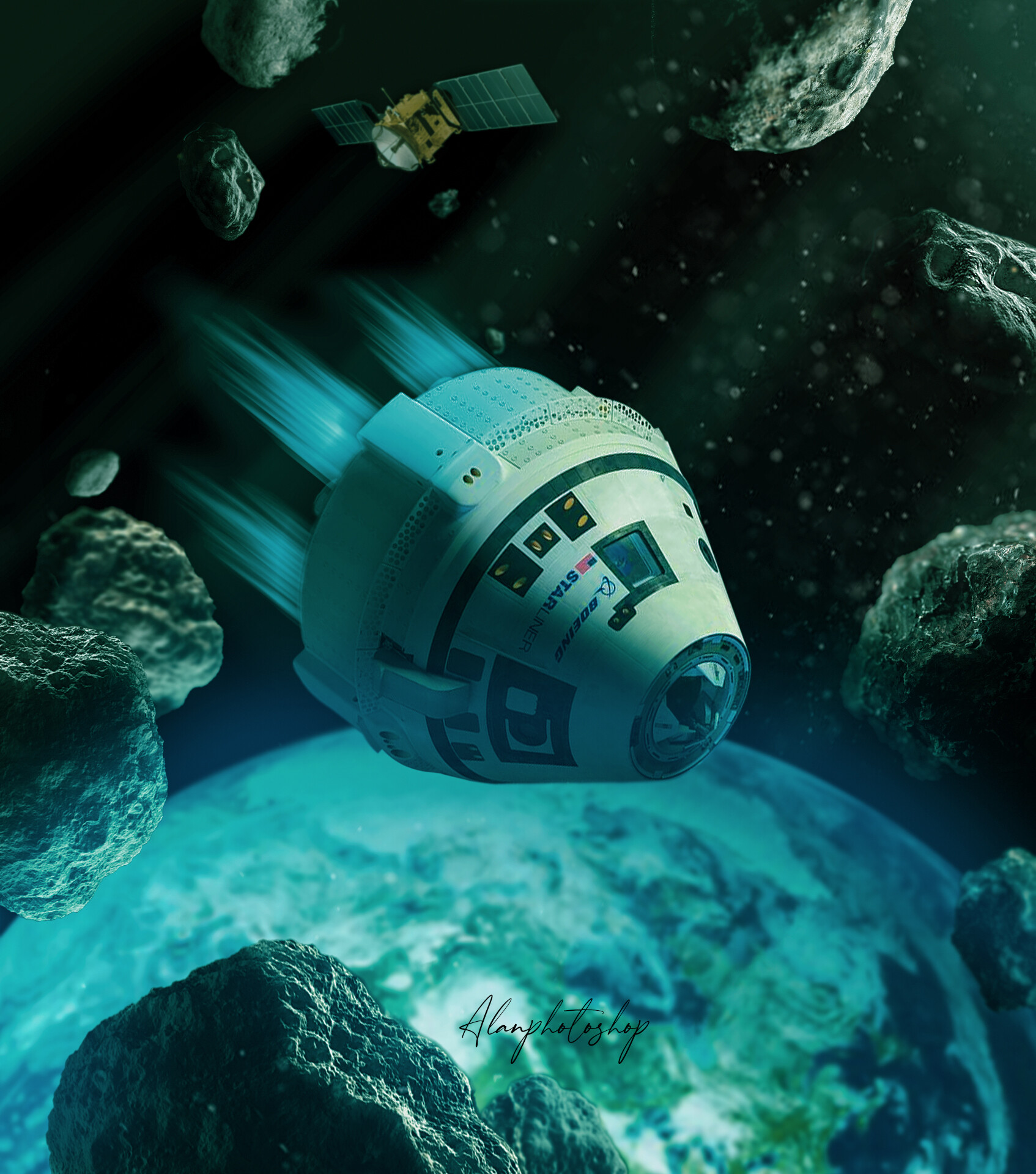 ArtStation - outer space going in on a long journey