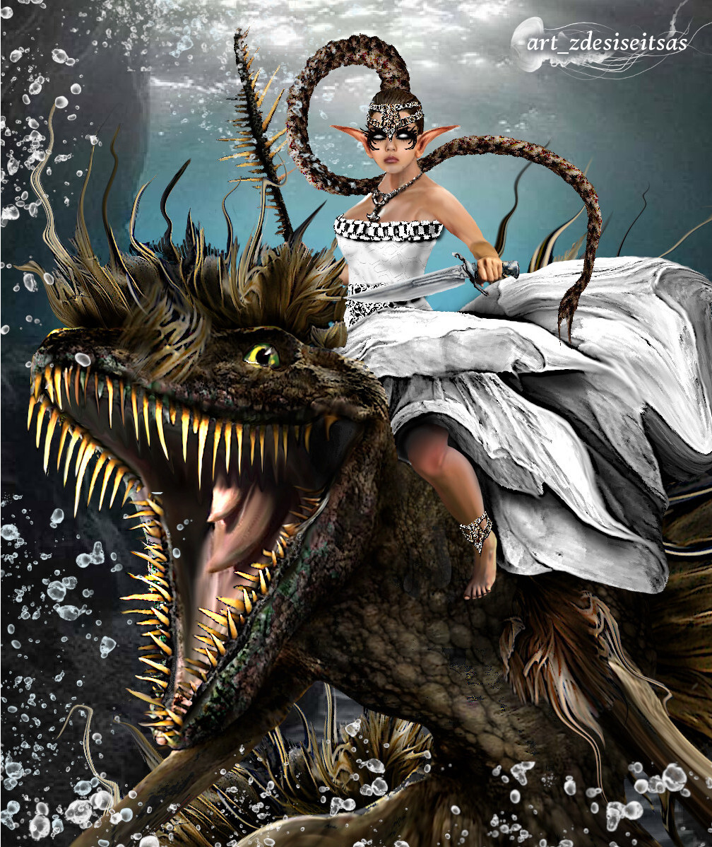 ArtStation - Underwater elf.