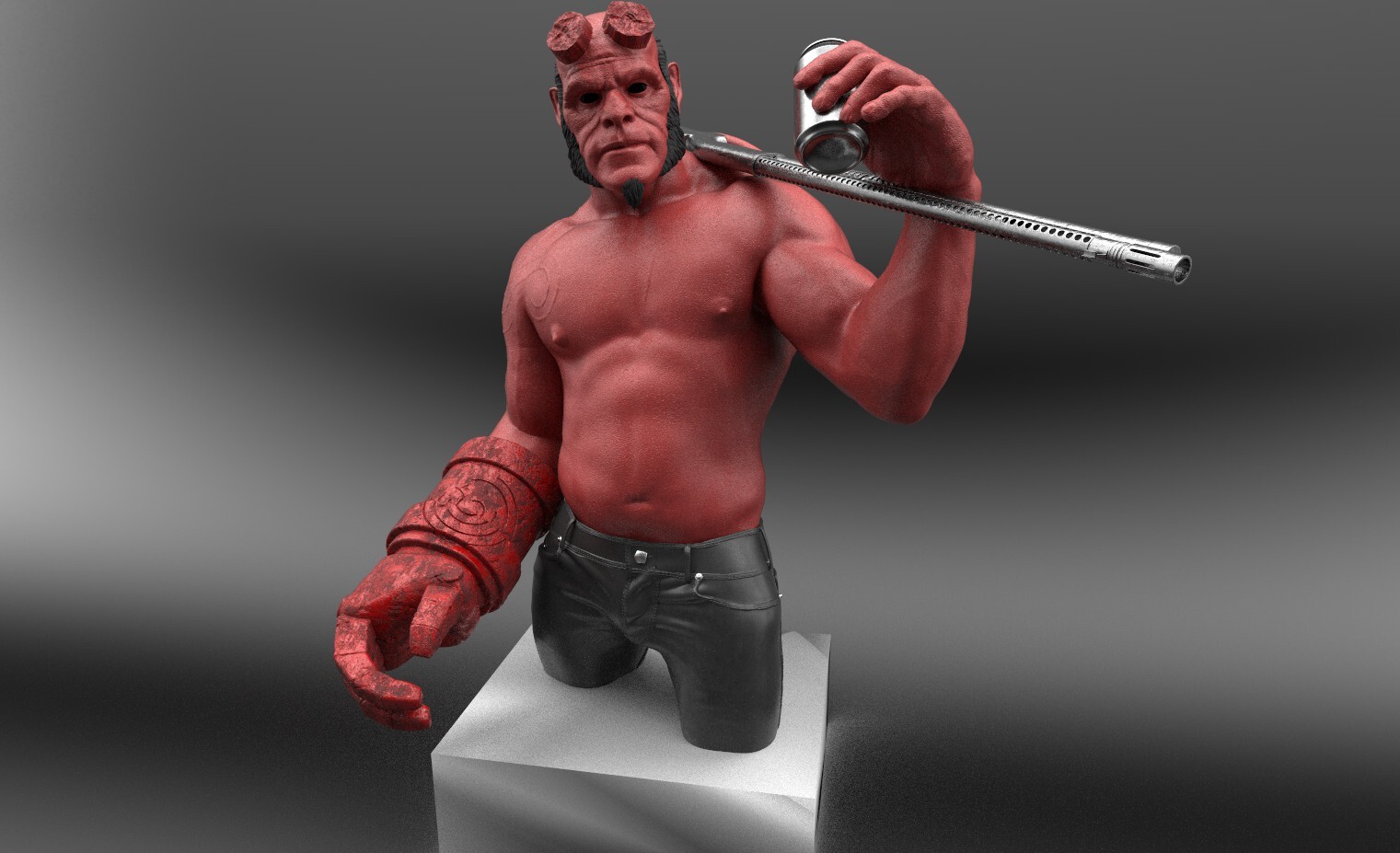 ron perlman hellboy physique