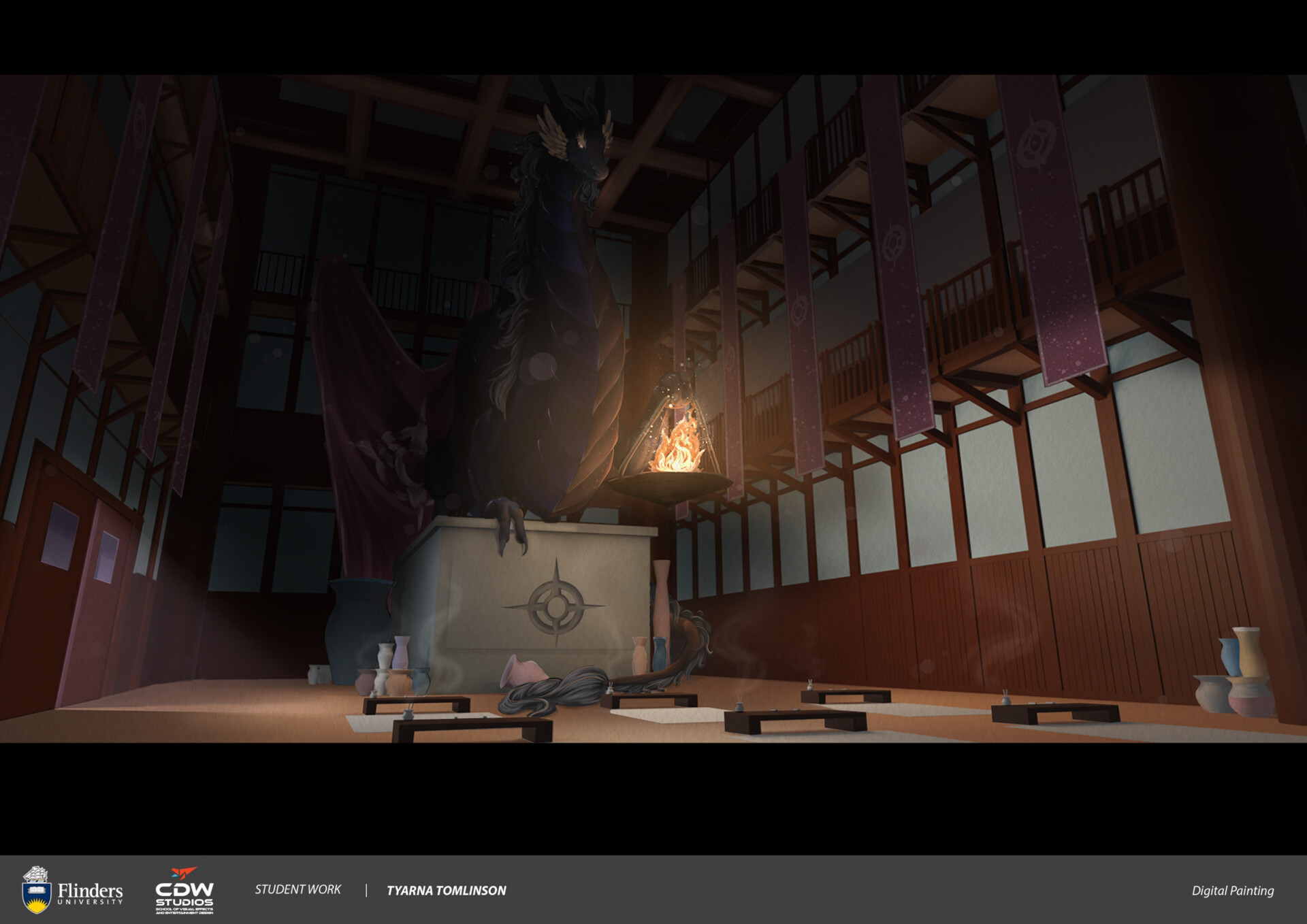 ArtStation - Dragon Temple, Interior