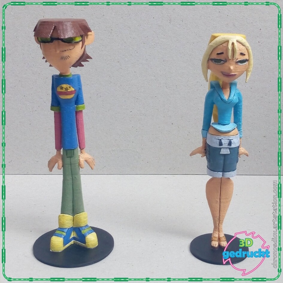 Mariano Castro Entenza - Harold and Bridgette 3d printed fanart figures ...