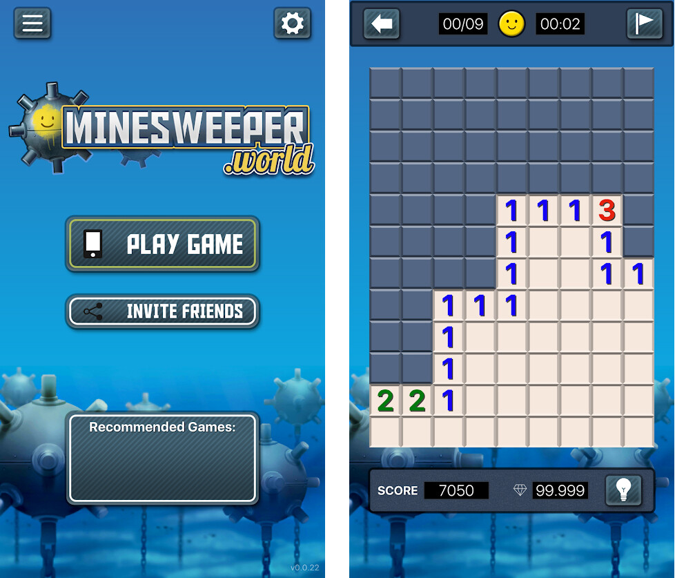 Game Art Brain - Creation & Consulting - Minesweeper World Logo