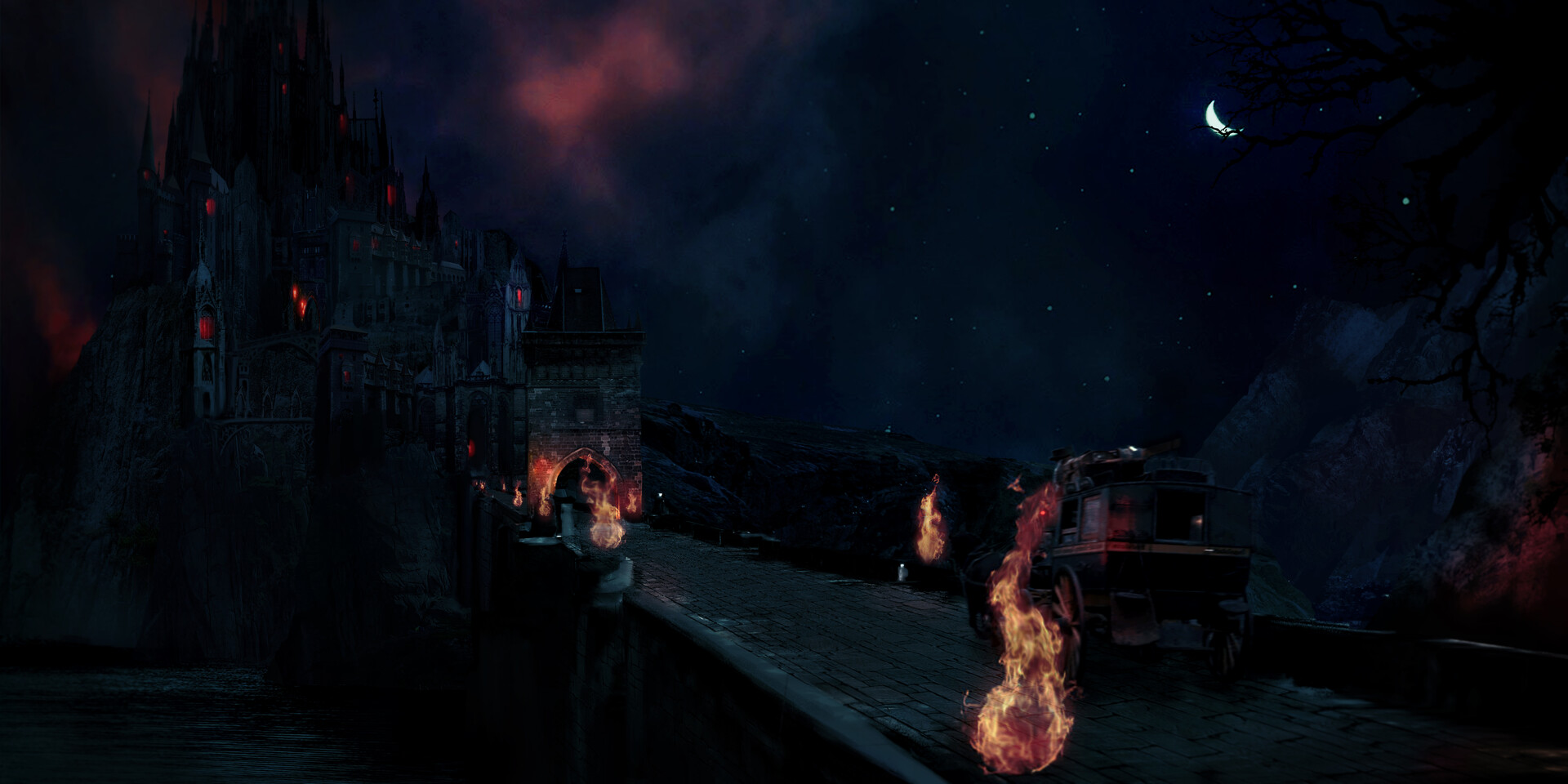 ArtStation - Castle at Night