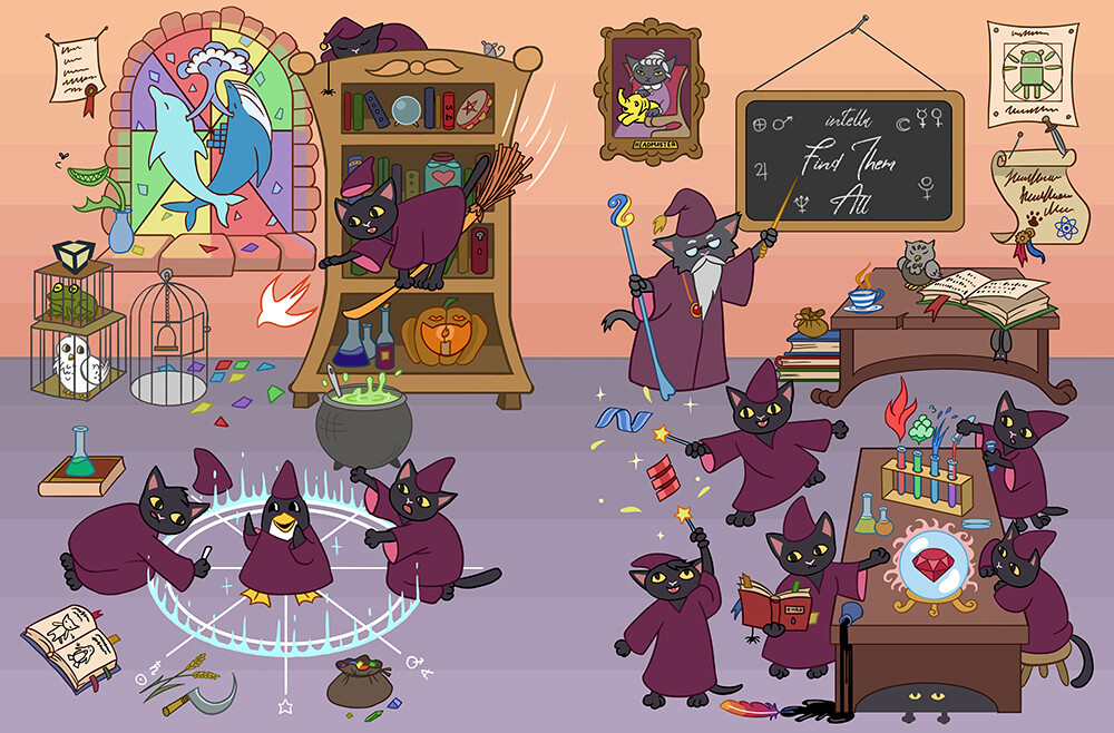 ArtStation - Magic School Cats