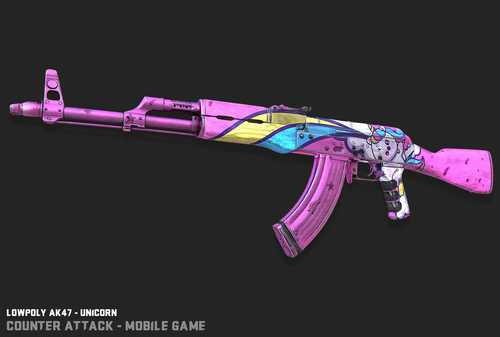 Ivan Yosifov - AK47 Unicorn Skin - Mobile FPS Weapon