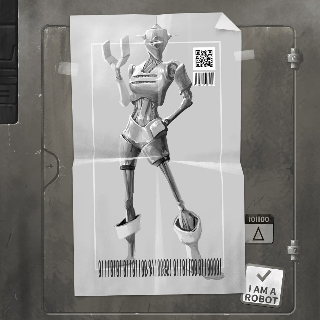 ArtStation - Cabinet door of the worker robot.