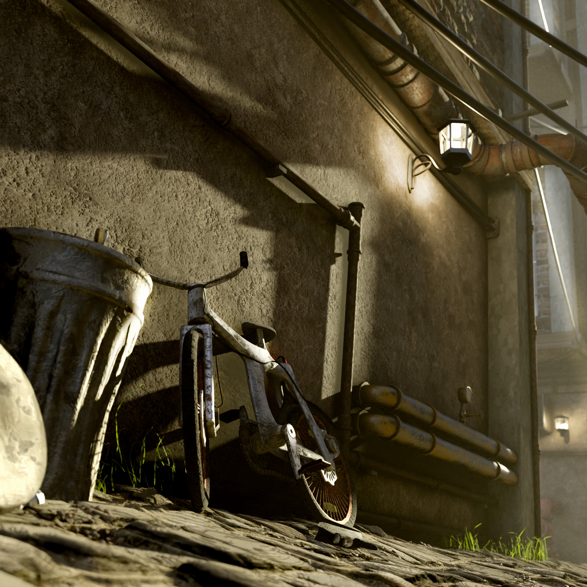 ArtStation - Trashy Back Alley Render