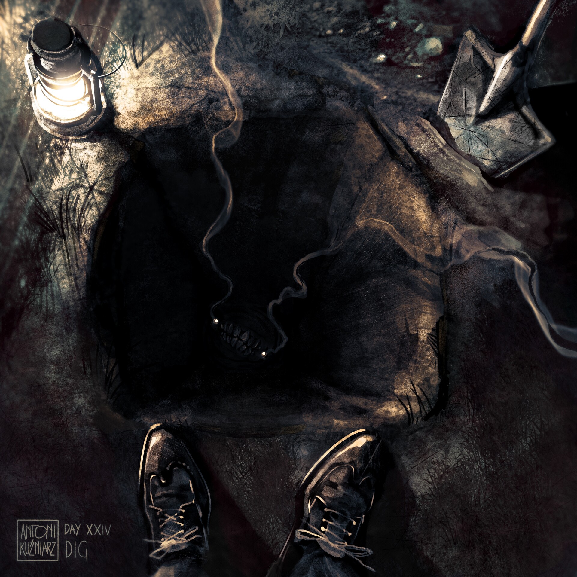 ArtStation - "Dig" Day 24, Inktober 2020