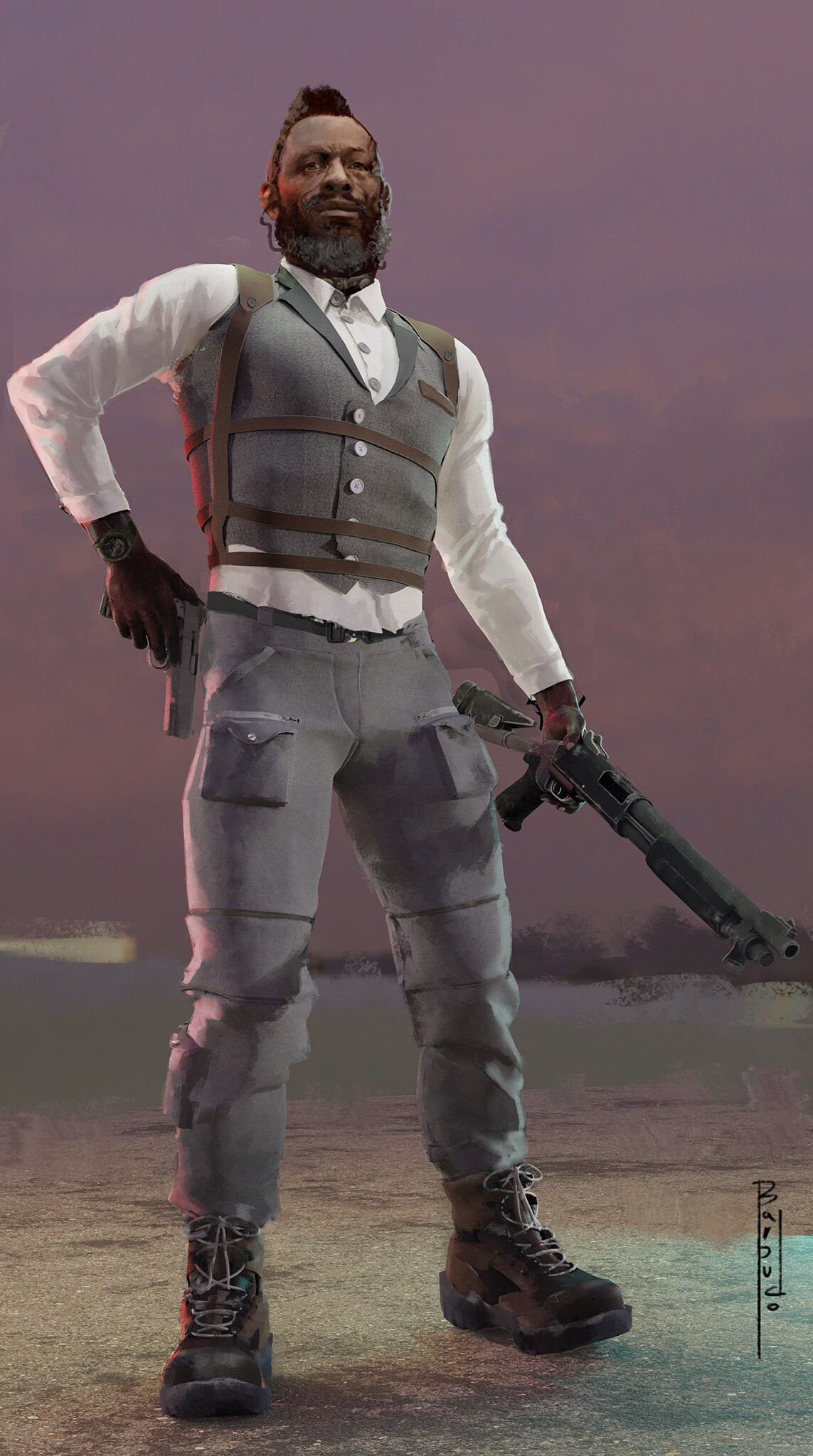 Martin Martinez Barbudo Portfolio - PAYDAY Character redesign concept