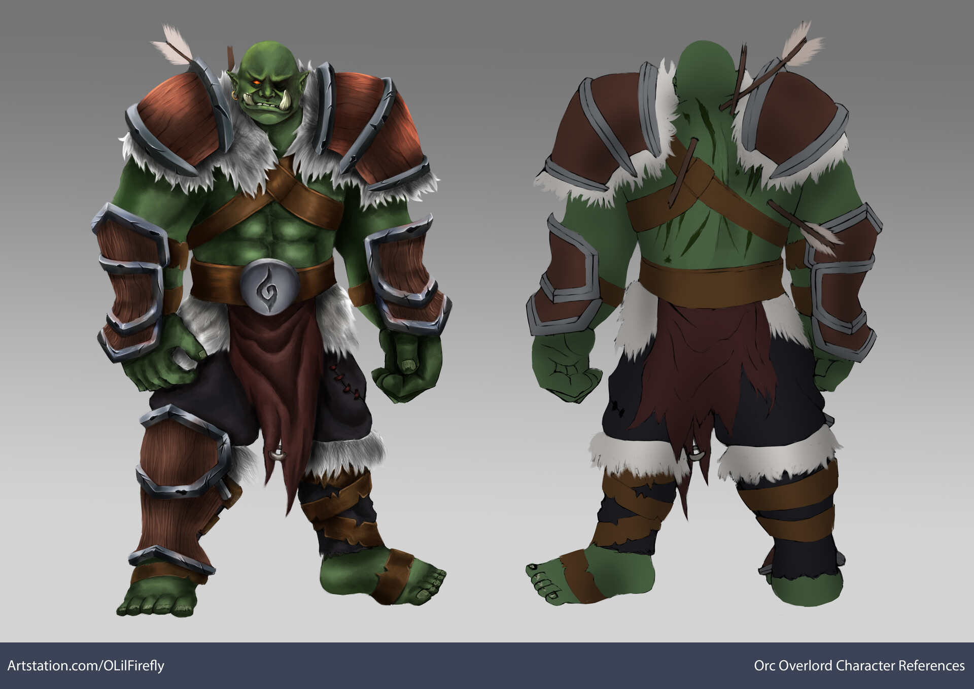 ArtStation - Orc Overlord Character Concept Sheet