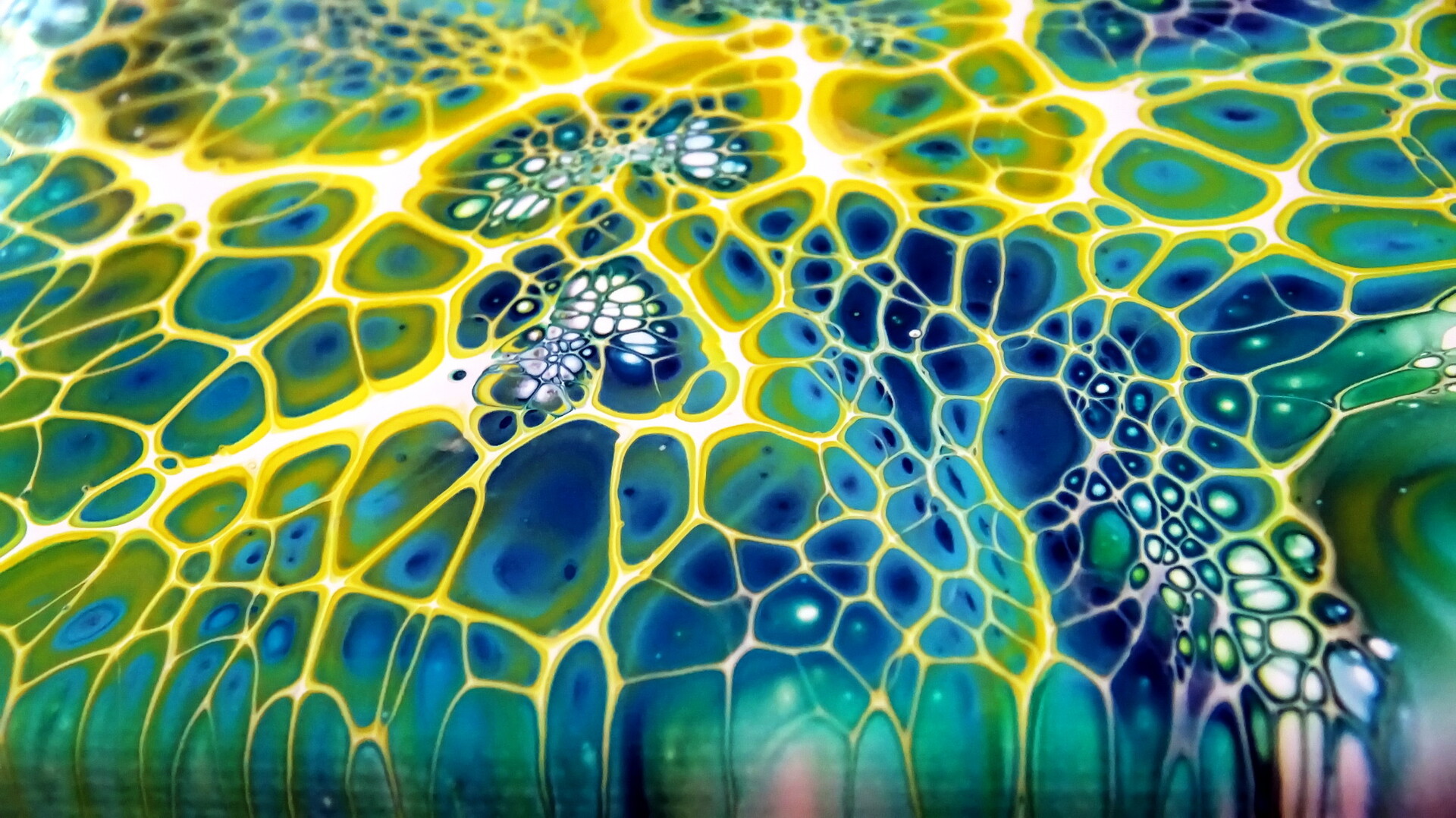 Fiona Art - Perfect bloom with my pouring medium ~ Acrylic pour ...