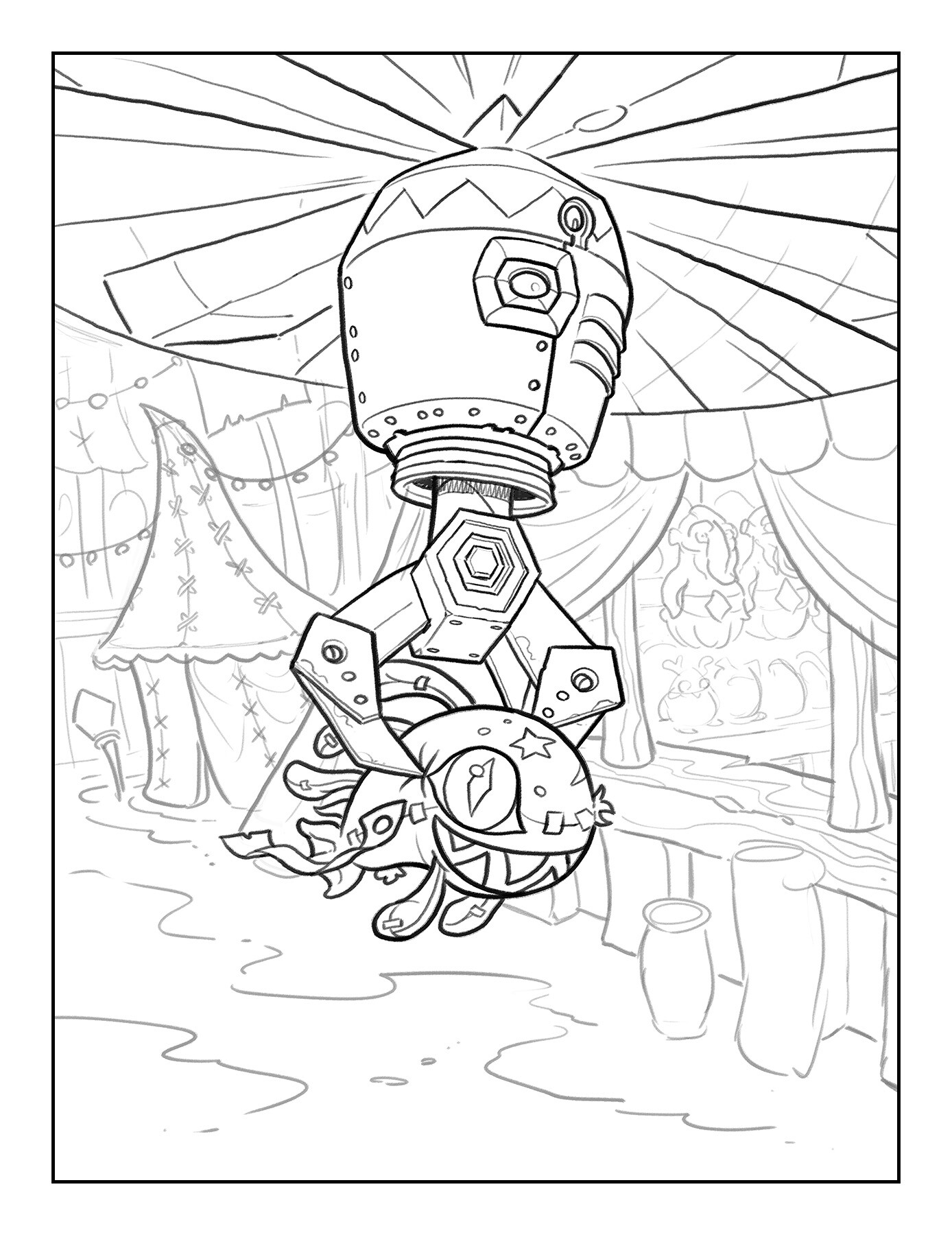 cute claw machine coloring pages