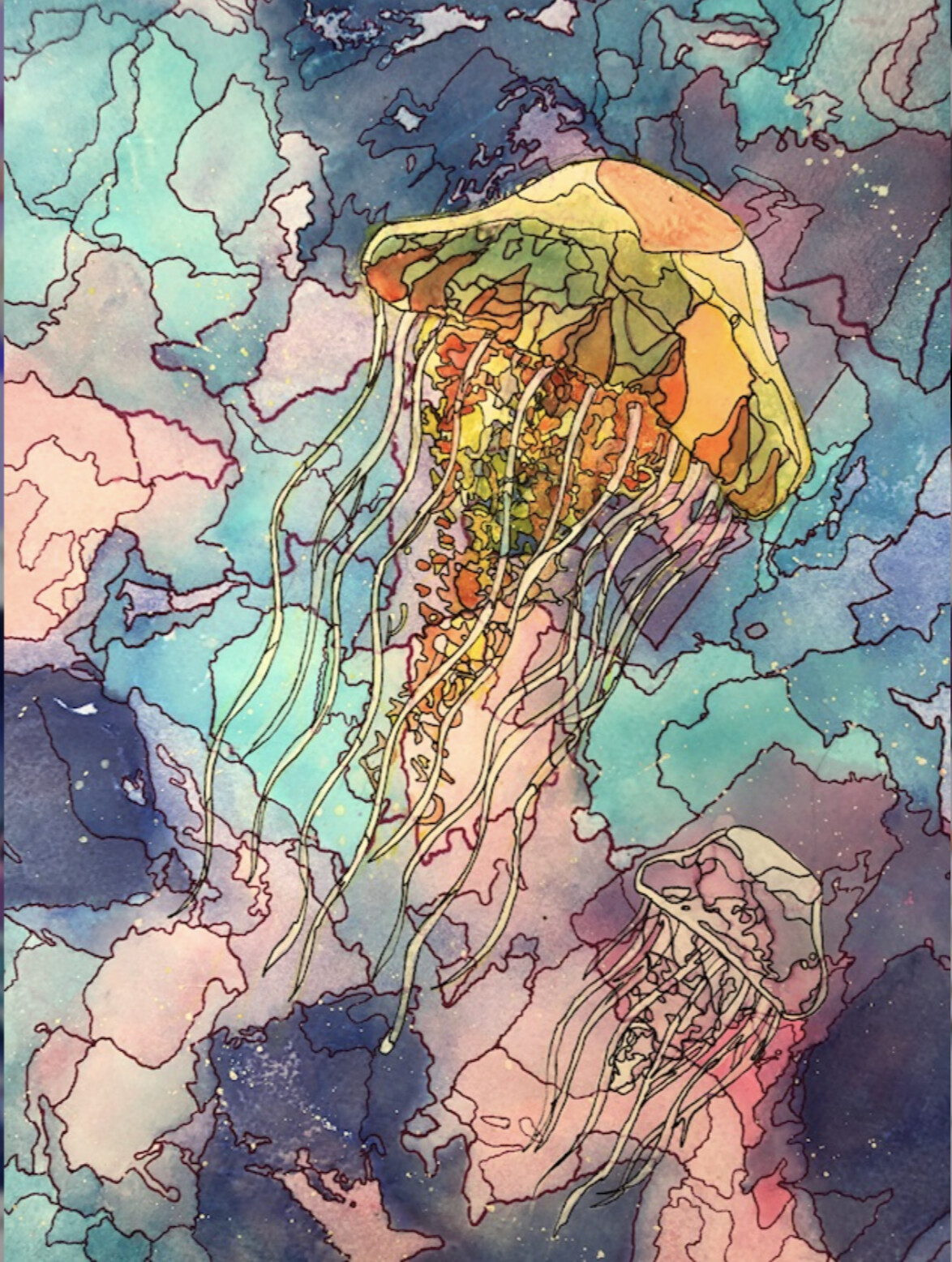 ArtStation - Jellyfish Mosaic