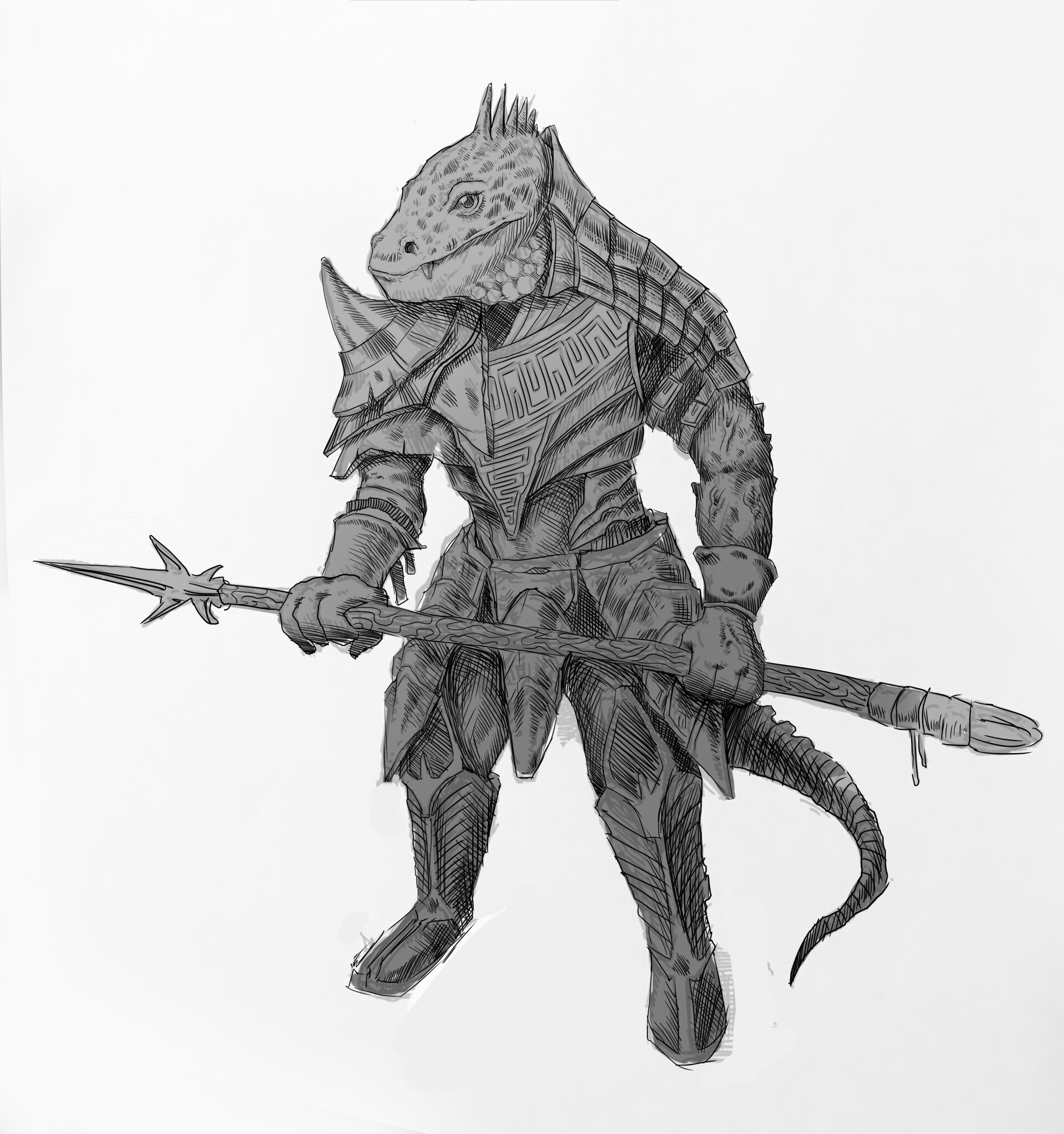 ArtStation - Lizard warrior