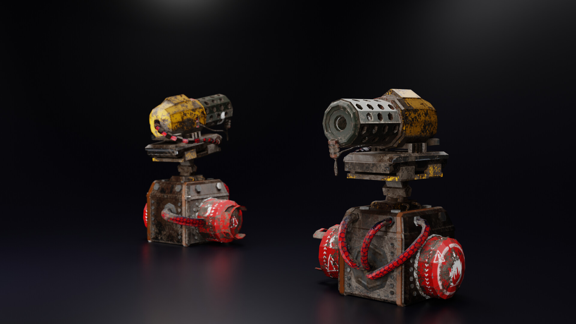 ArtStation - Low Poly FlameThrower Tower