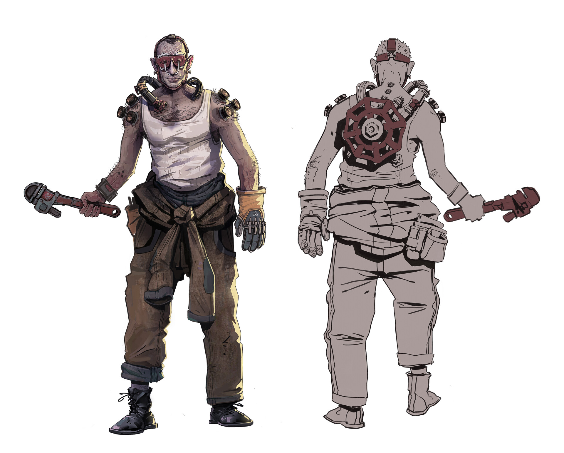 ArtStation - concept "Worker". Inspired by "Atomic heart"
