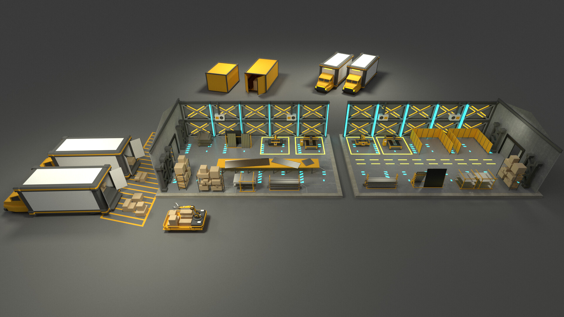 ArtStation - Metal factory game asset