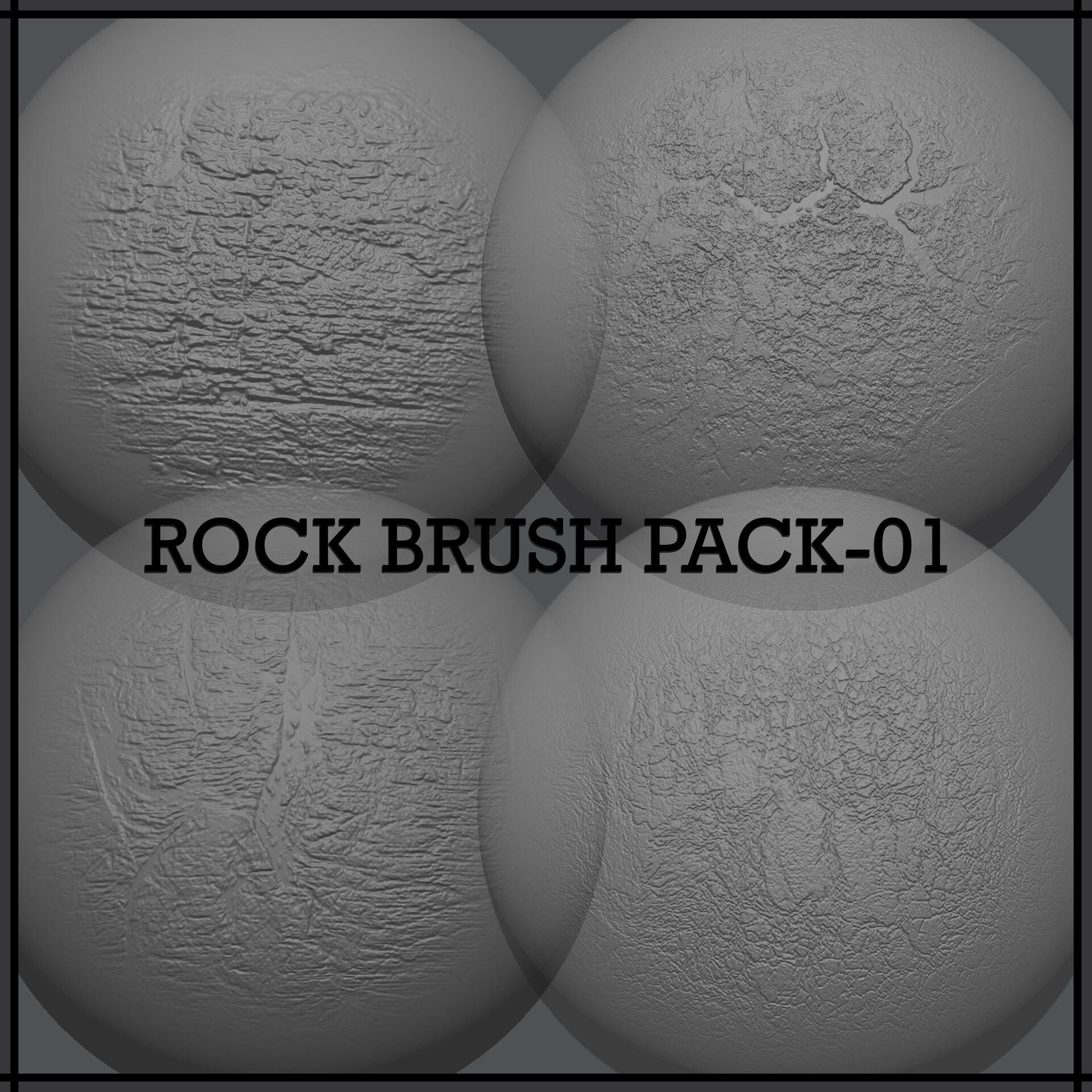 ArtStation - Rock Brush Pack of 4 (Set-1)