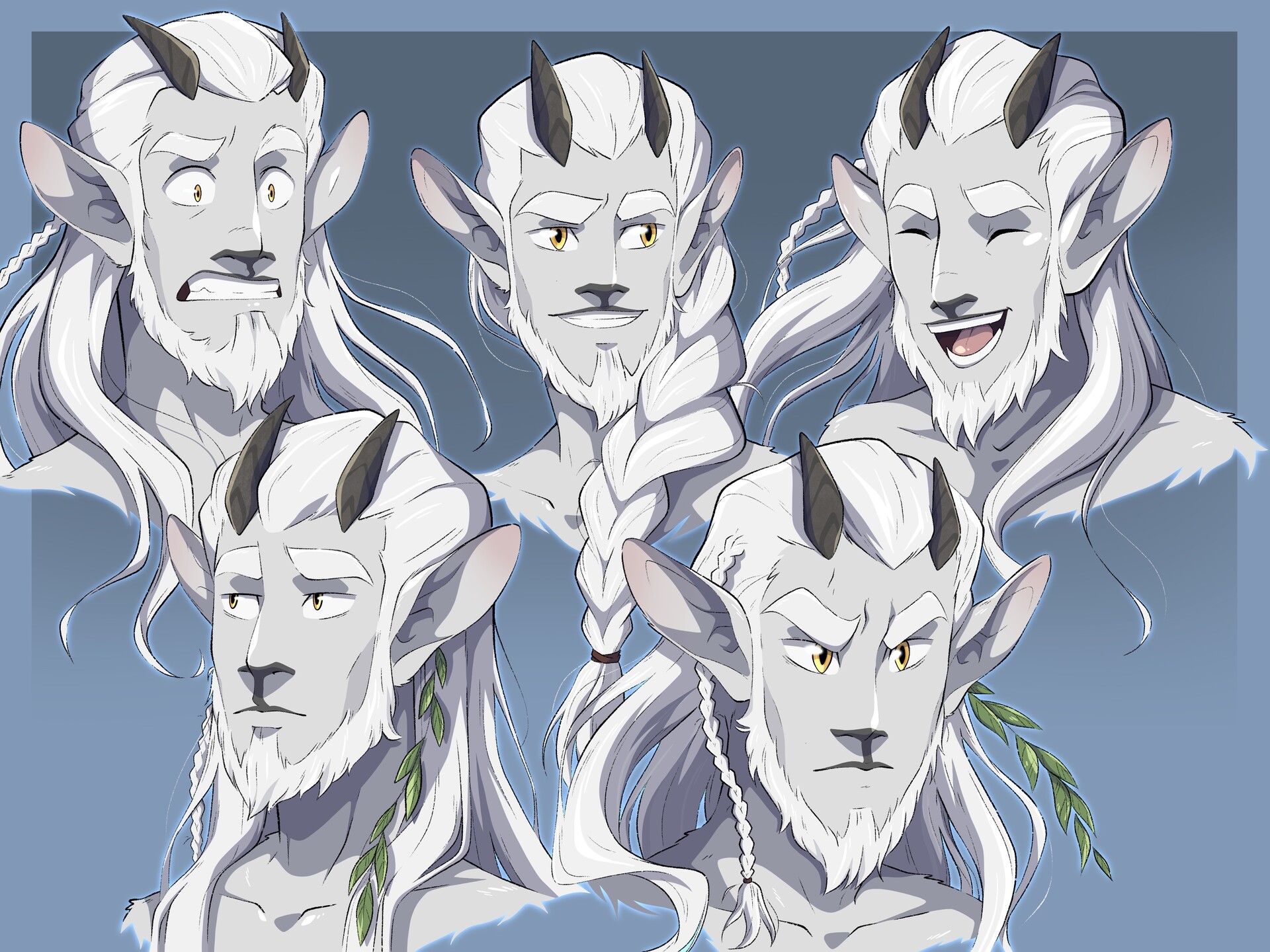 ArtStation - Elbio of the Mountain Expression Sheet