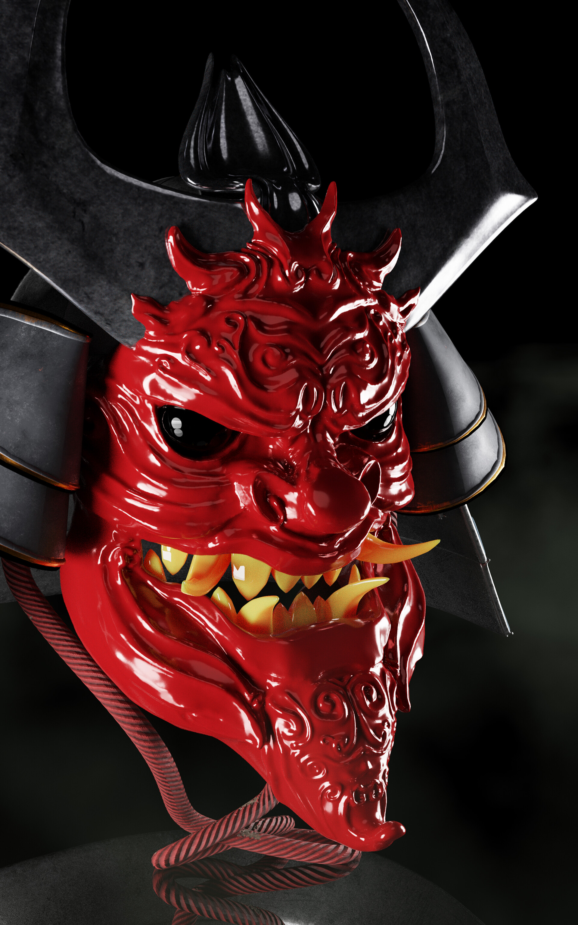 ArtStation - Samurai Mask Sculpting
