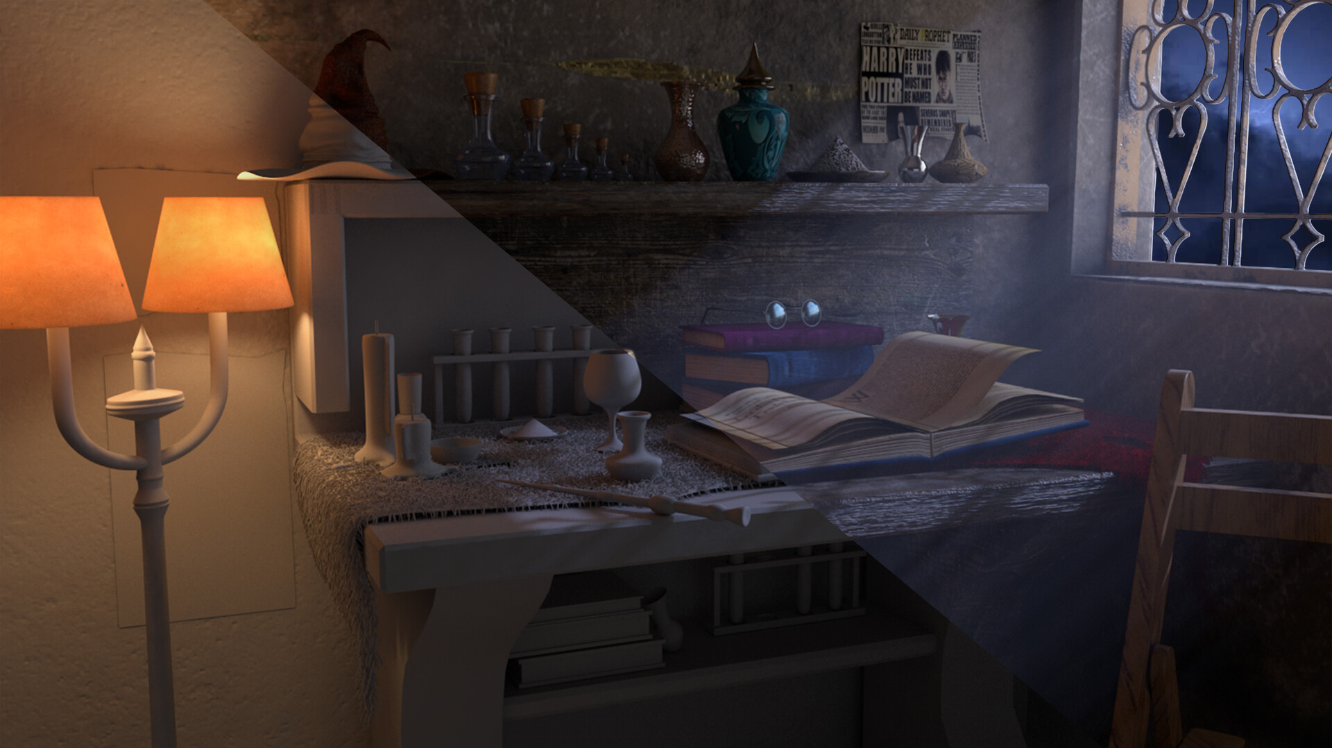 hogwarts study background