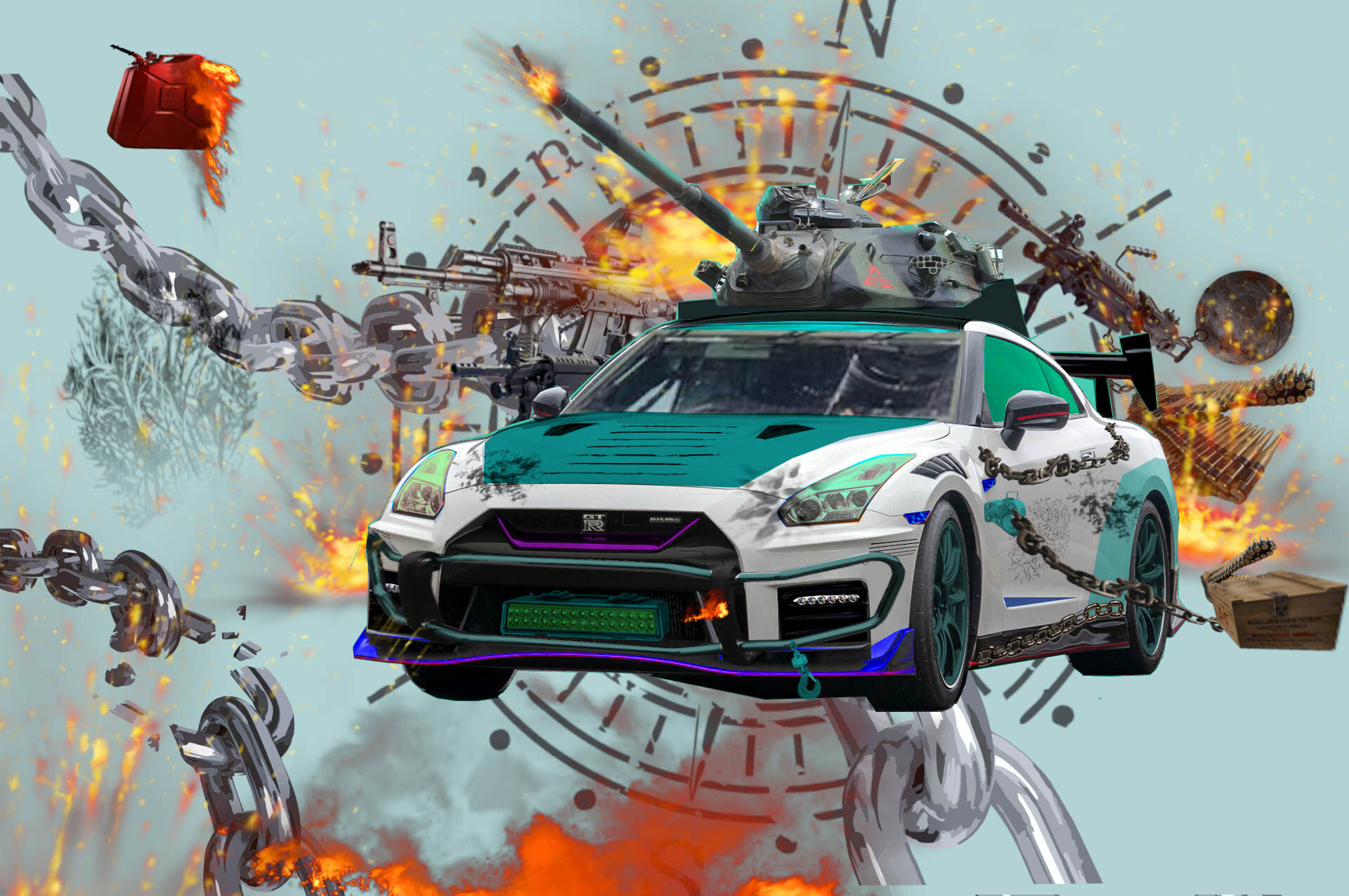 ArtStation - NISSAN GTR APOCALYPSE READY