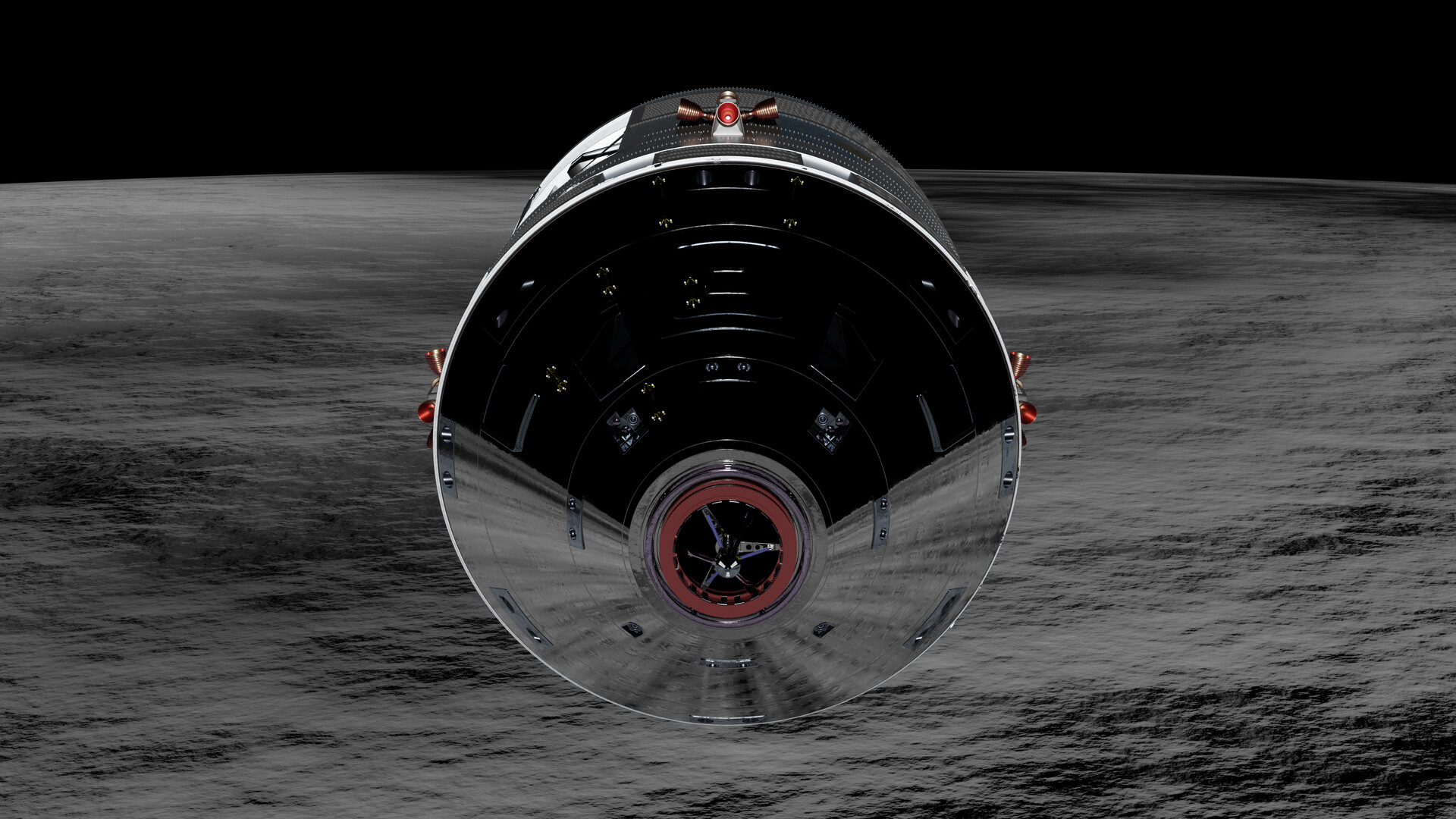 ArtStation - APOLLO COMMAND MODULE IN LUNAR ORBIT