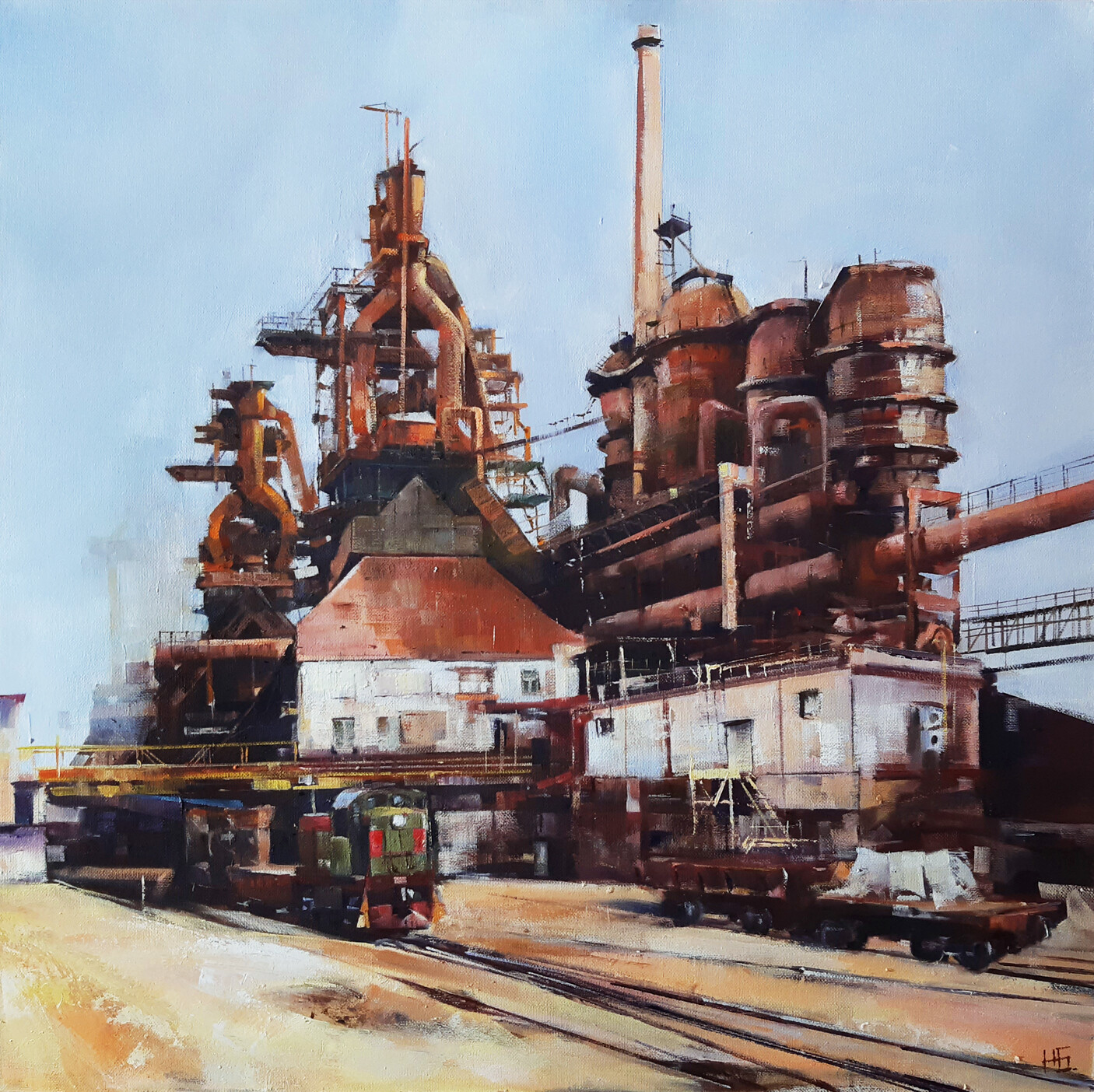 ArtStation - Industrial landscape - Blast furnaces DMZ