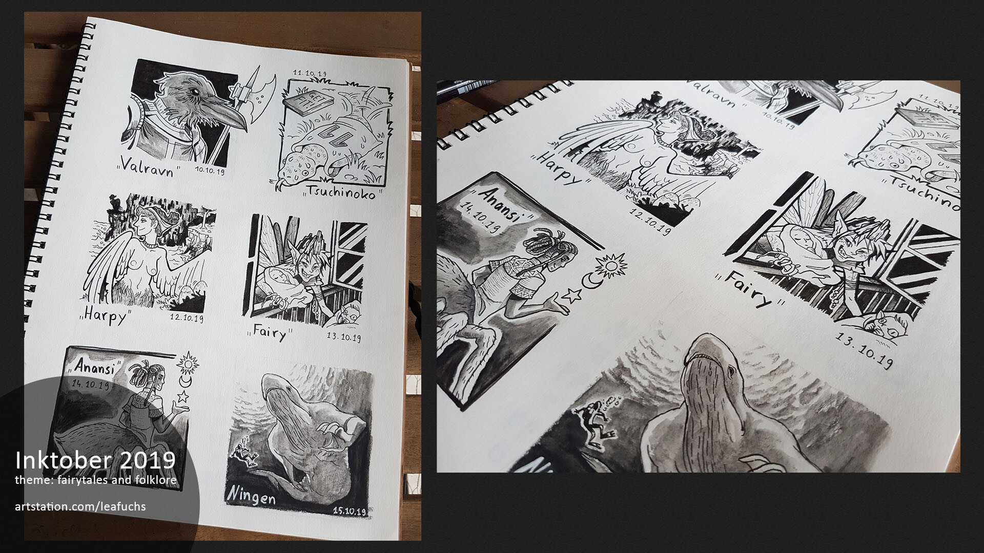 Lea Fuchs - Inktober 2019 - fairytales & folklore