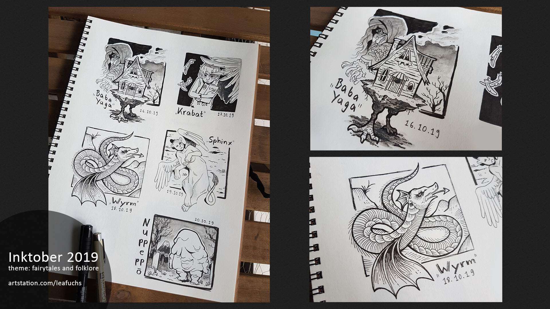 Lea Fuchs - Inktober 2019 - fairytales & folklore
